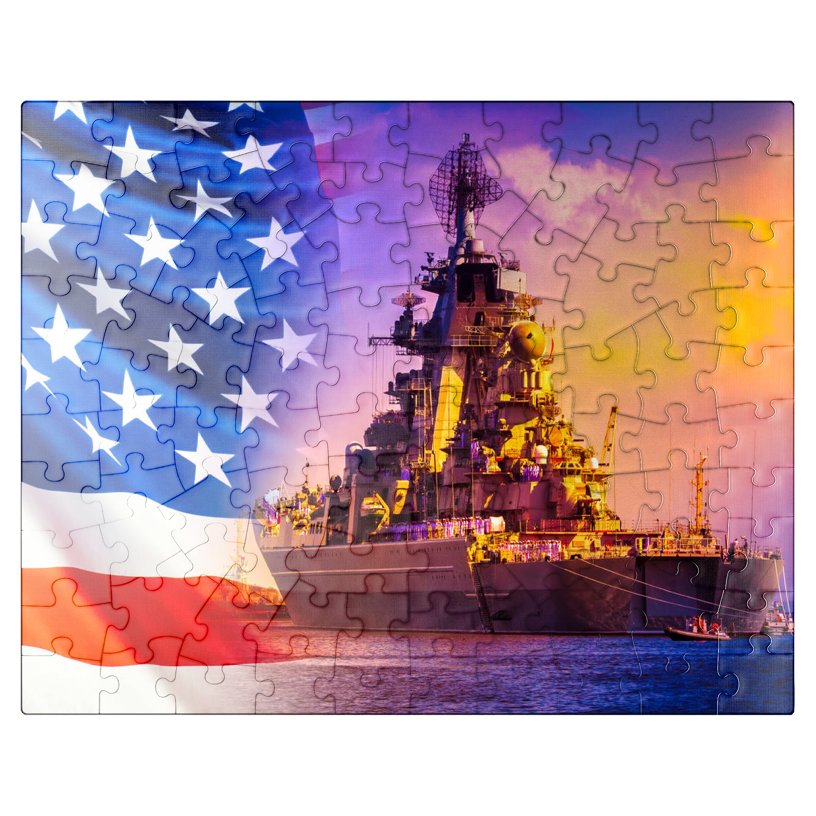 MyPuzzle - Military Parade Of American Troops. A Warship With Sailors ...