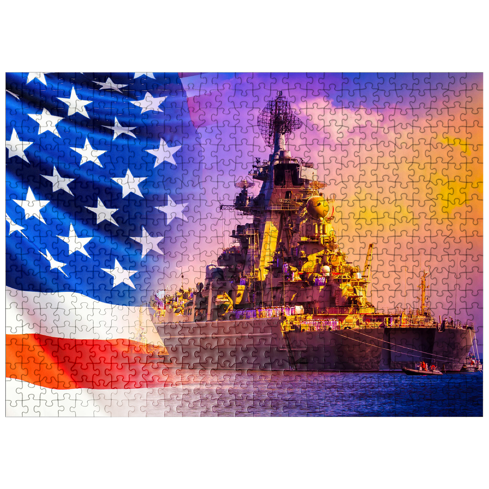 MyPuzzle - Military Parade Of American Troops. A Warship With Sailors ...