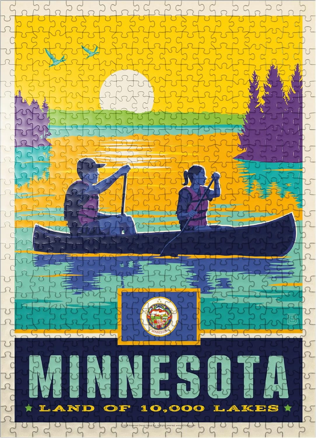 MyPuzzle Minnesota: Land of 10,000 Lakes - Premium 1000 Piece Jigsaw ...