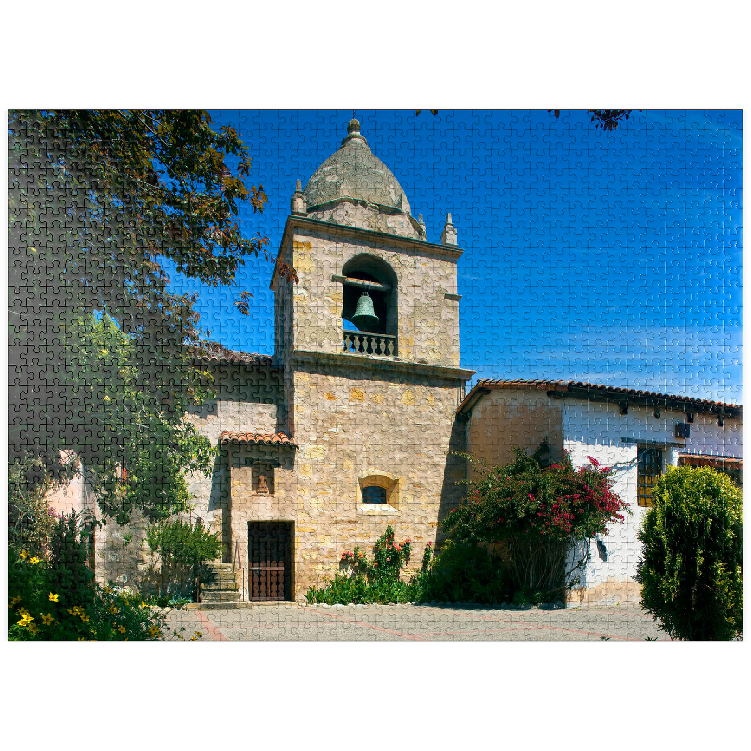 MyPuzzle - Mission San Carlos Borromeo De Carmelo With Blue Sky ...
