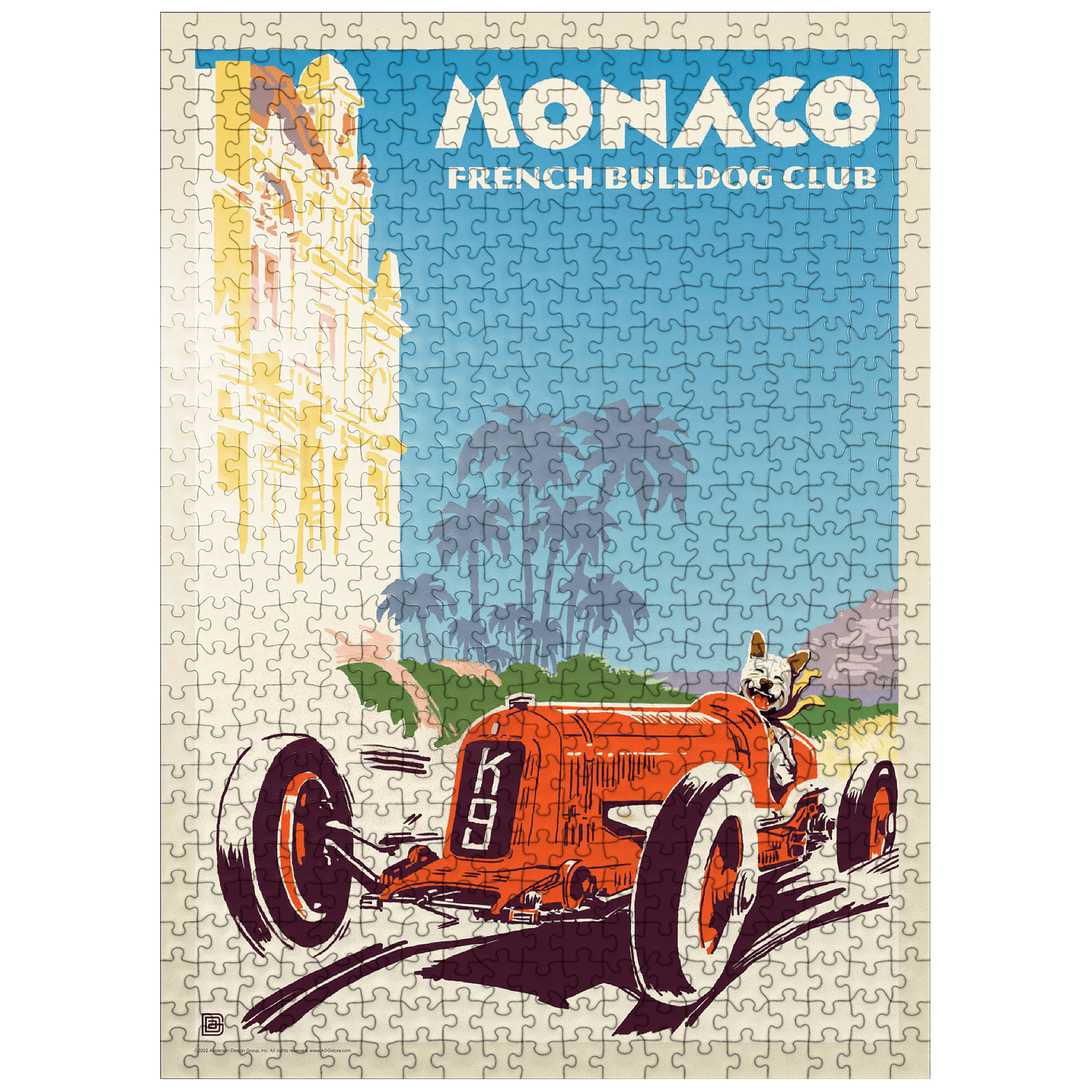 MyPuzzle - Monaco: French Bulldog Club, Vintage Poster - Premium 500 ...