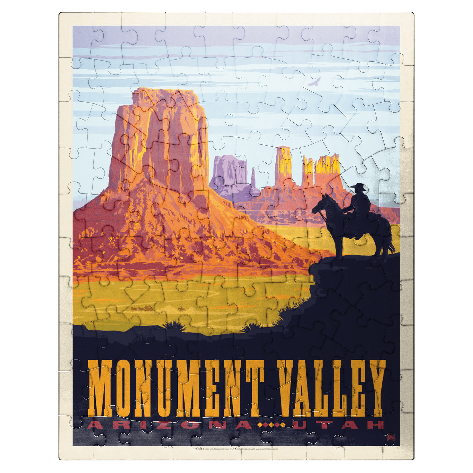 MyPuzzle - Monument Valley: Cowboy Ranger, Vintage Poster - Premium 100 ...