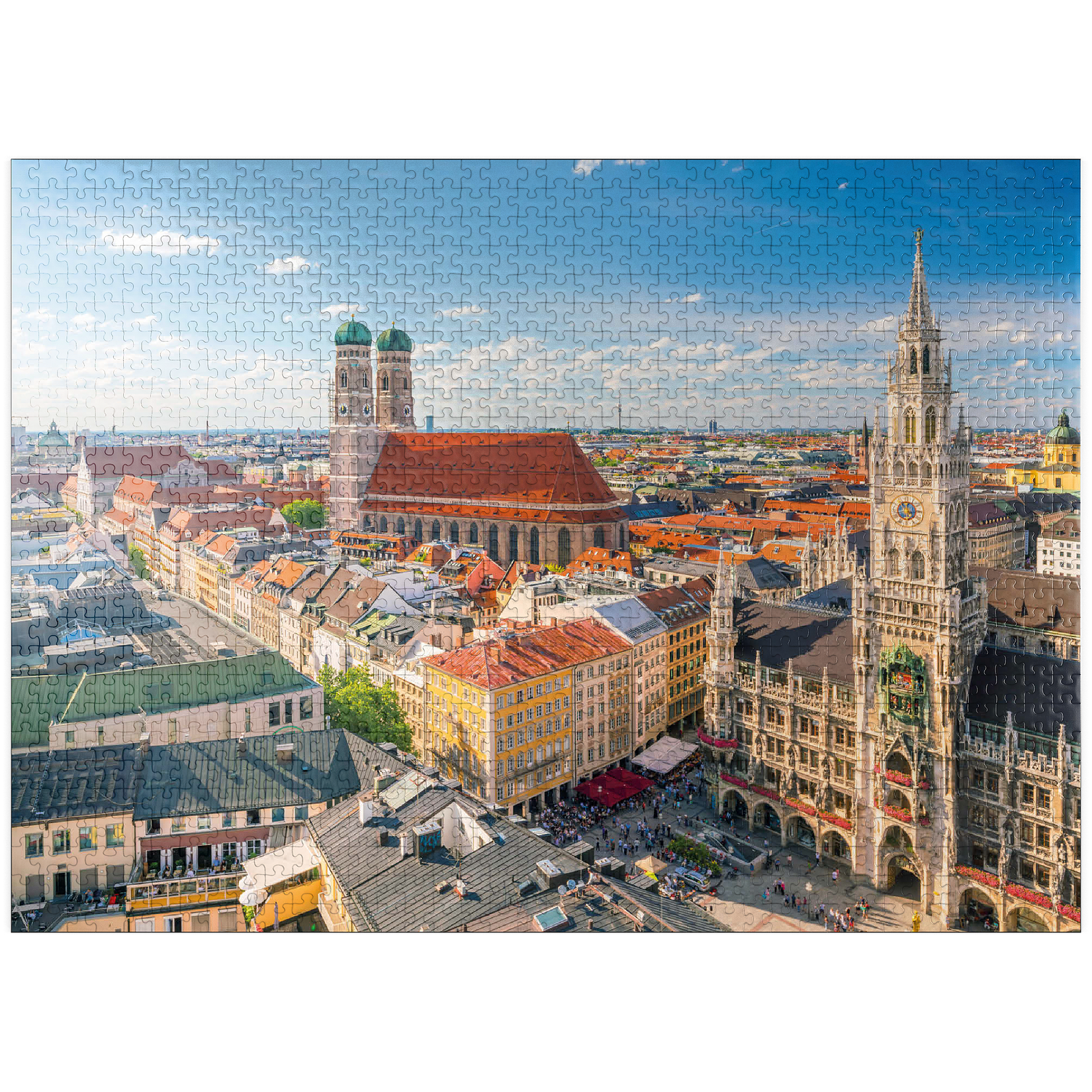 MyPuzzle - Munich - View Of Marienplatz With Town Hall And Frauenkirche ...