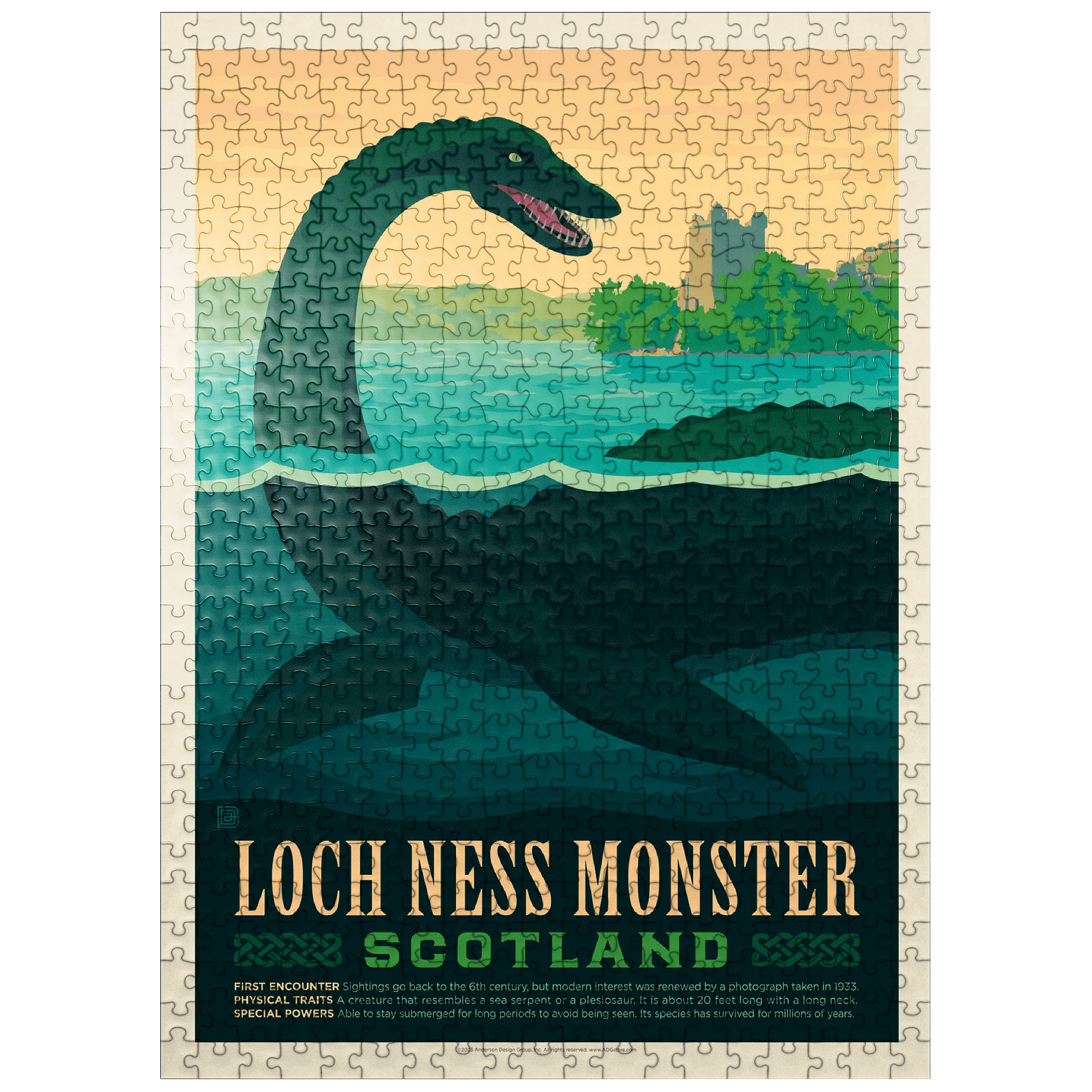 MyPuzzle - Mythical Creatures: Loch Ness Monster, Vintage Poster ...