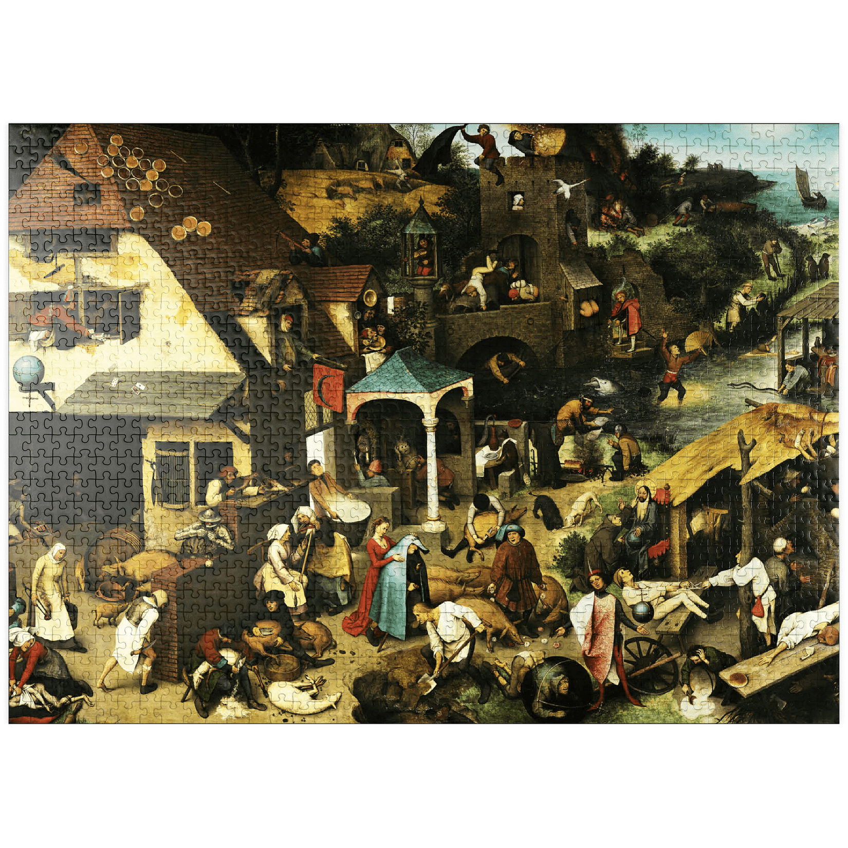 MyPuzzle - Netherlandish Proverbs 1559 By Pieter Bruegel The Elder ...