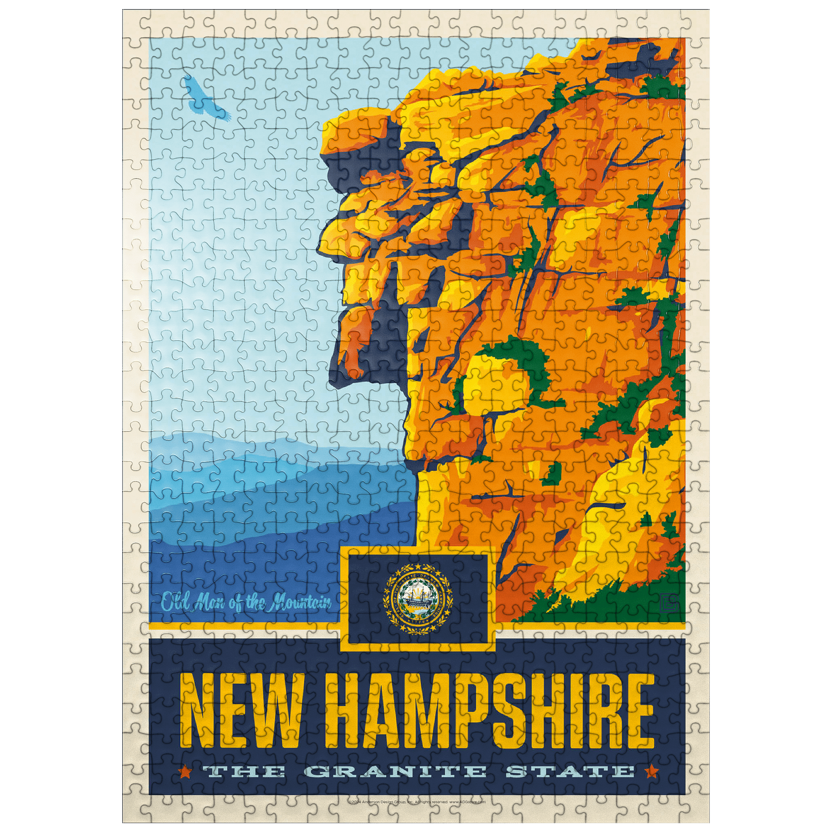 MyPuzzle - New Hampshire: The Granite State - Premium 500 Piece Jigsaw ...