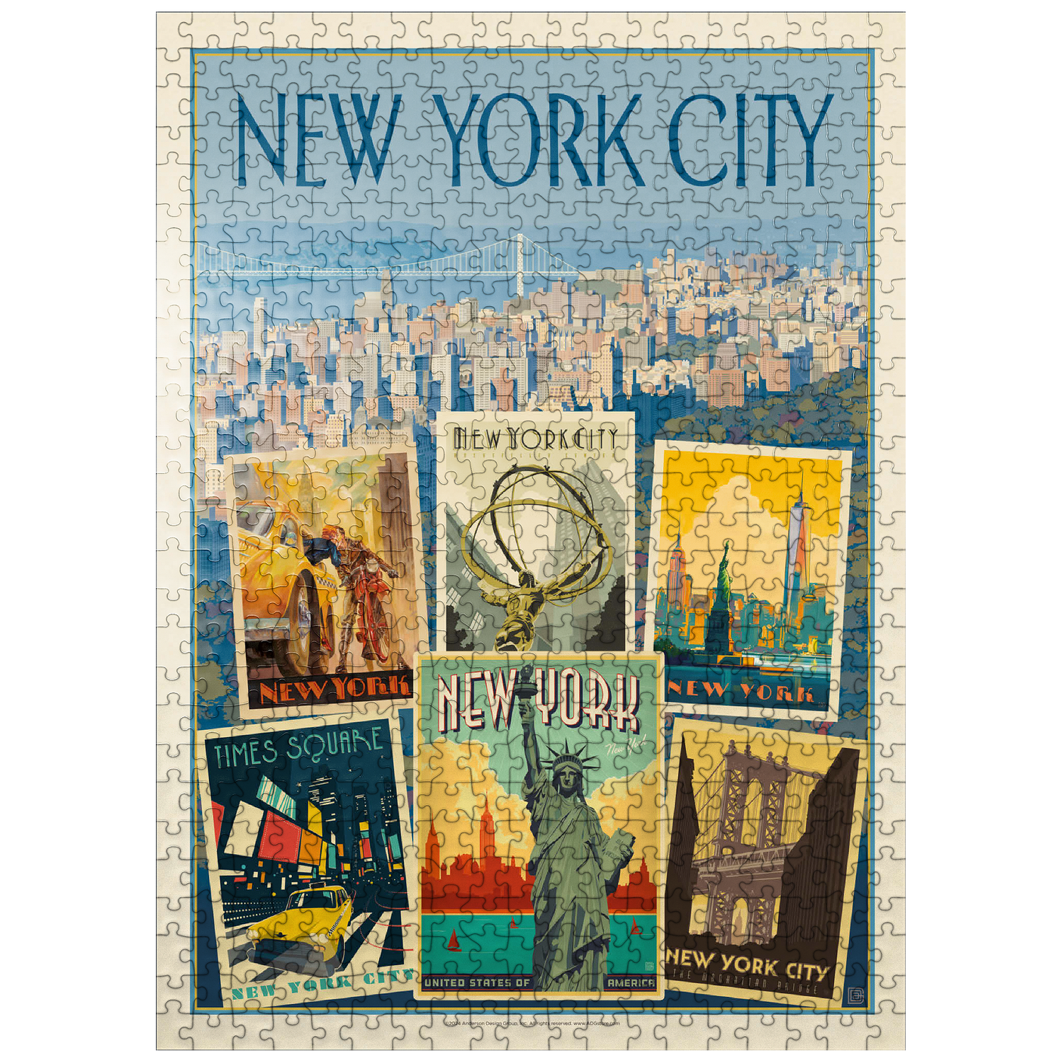 MyPuzzle - New York City: Multi-Image Collage Print, Vintage Poster ...
