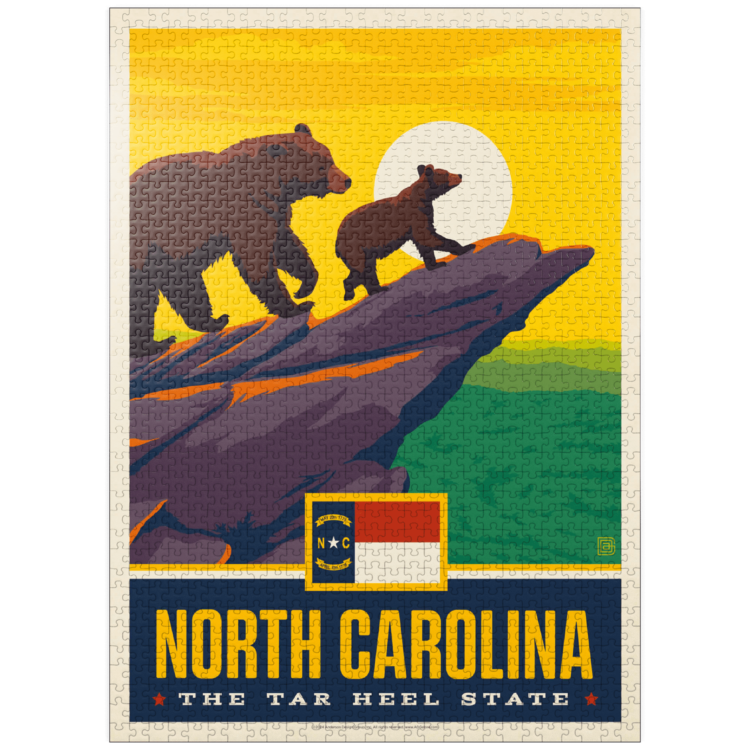 MyPuzzle - North Carolina: The Tar Heel State - Premium 1000 Piece ...