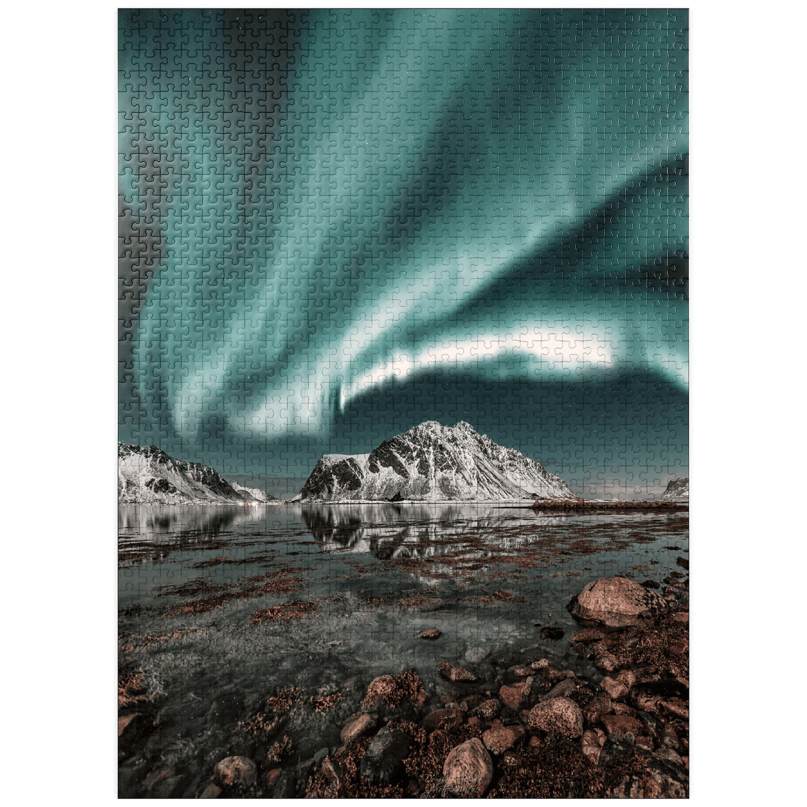 MyPuzzle - Northern Lights, Aurora Borealis Over Amazing Landscape In ...