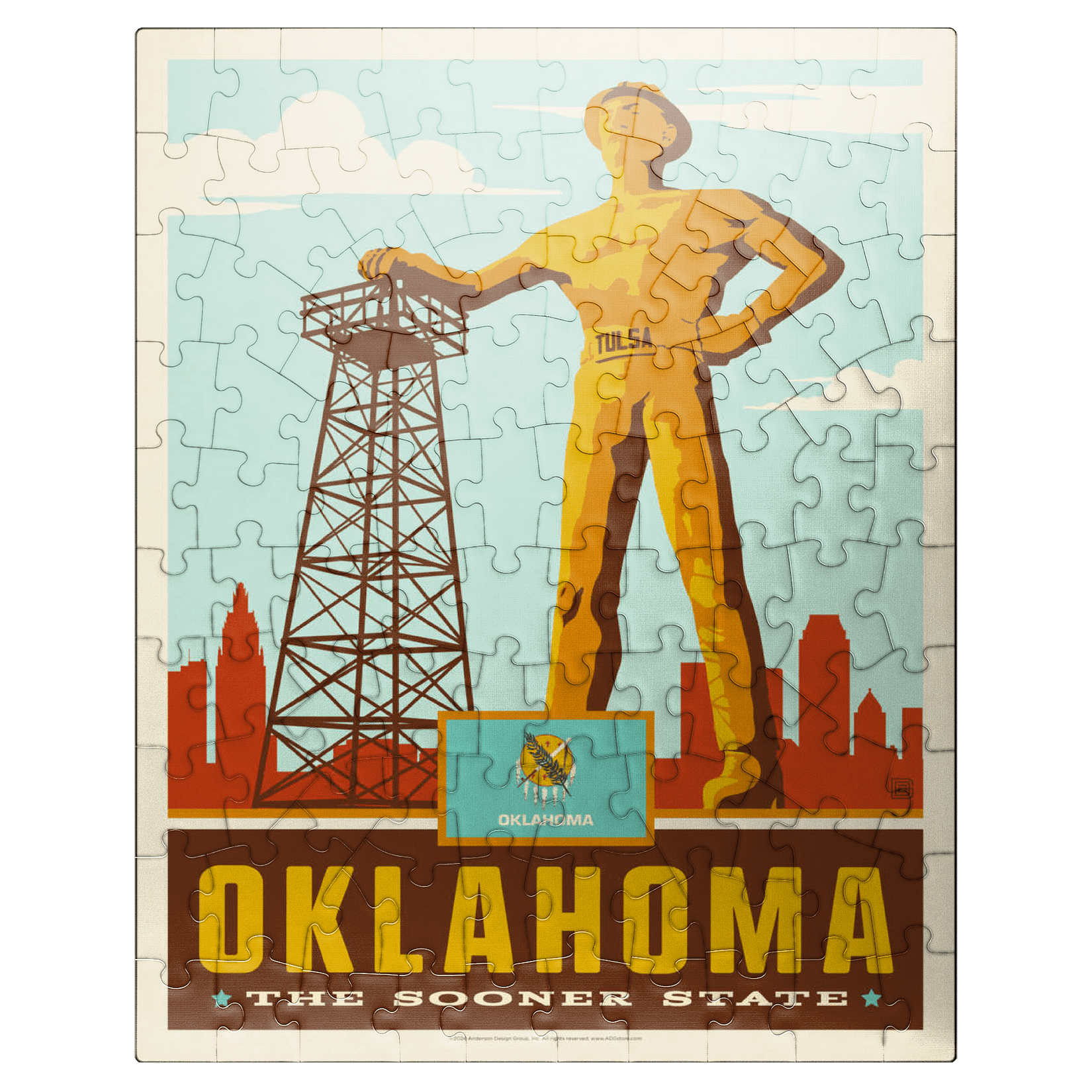 MyPuzzle - Oklahoma: The Sooner State - Premium 100 Piece Jigsaw Puzzle ...