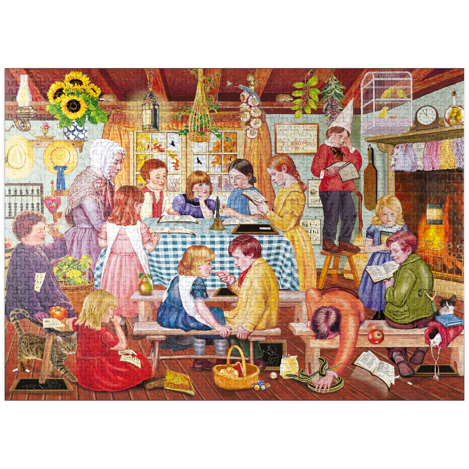 MyPuzzle - Old-Fashioned Classroom Gathering - Premium 1000 Piece ...