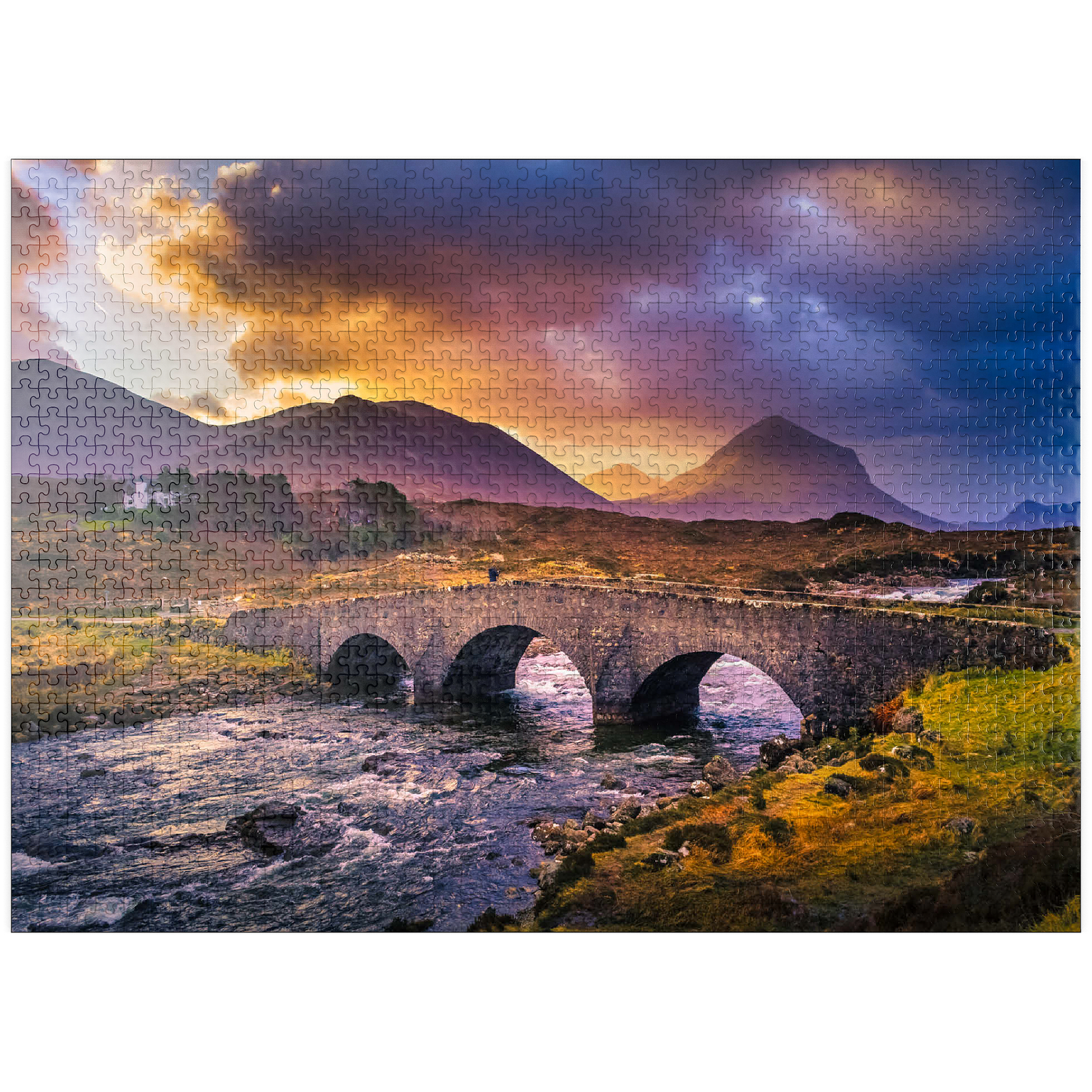 MyPuzzle - Old Vintage Brick Bridge Over The River In Sligachan Isle Of ...