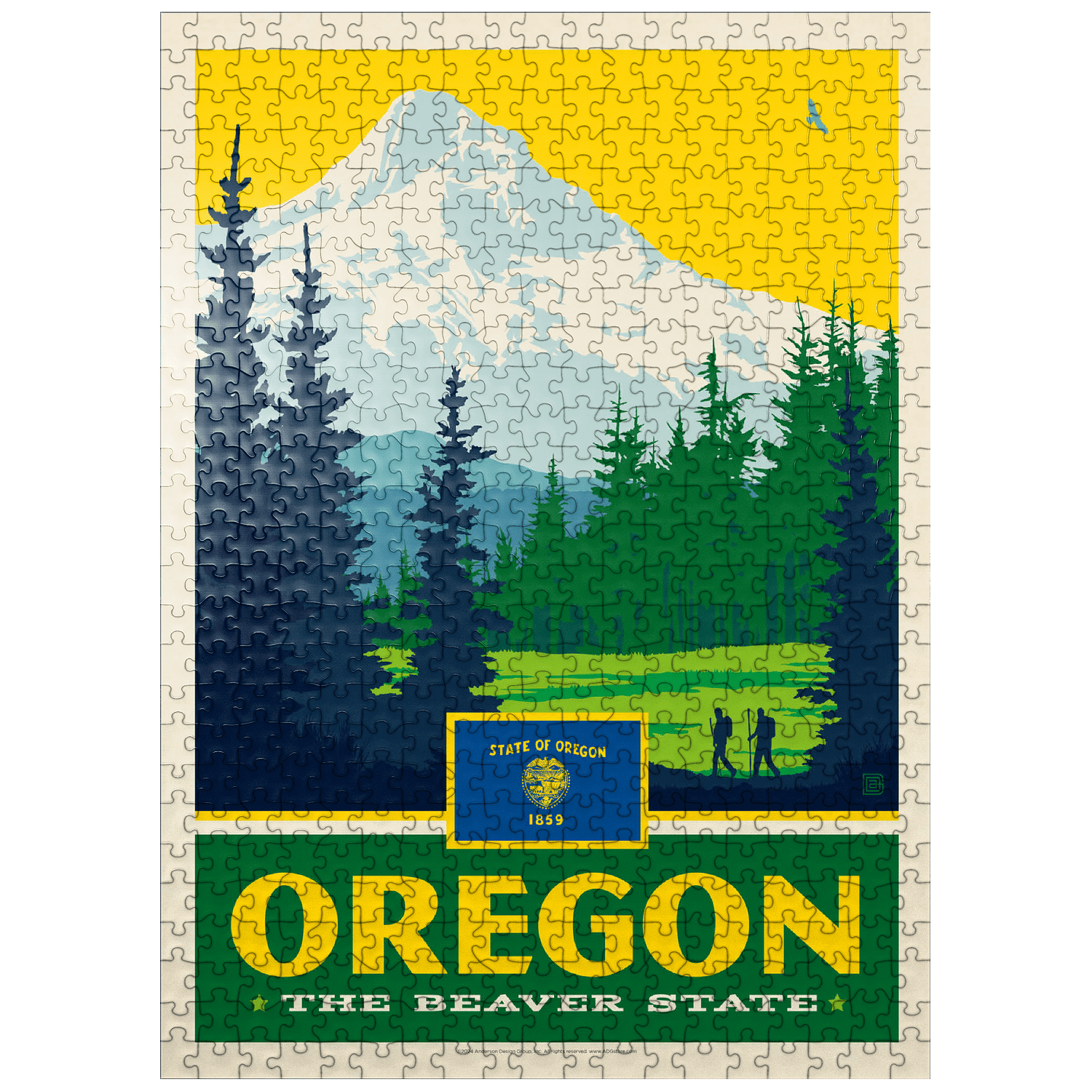 MyPuzzle - Oregon: The Beaver State - Premium 500 Piece Jigsaw Puzzle ...