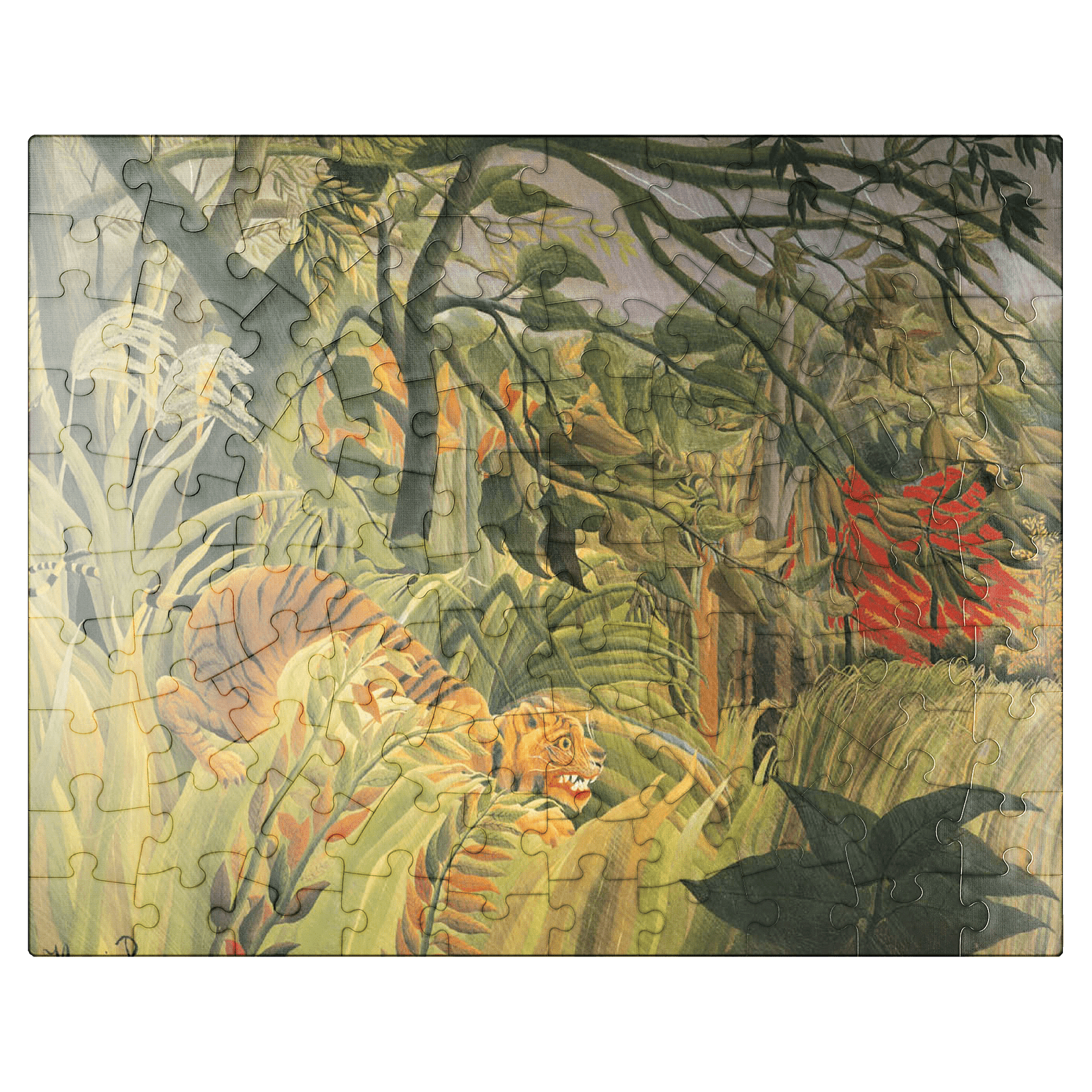 MyPuzzle - Piatnik: Tigers In A Tropical Storm By Henri Rousseau ...