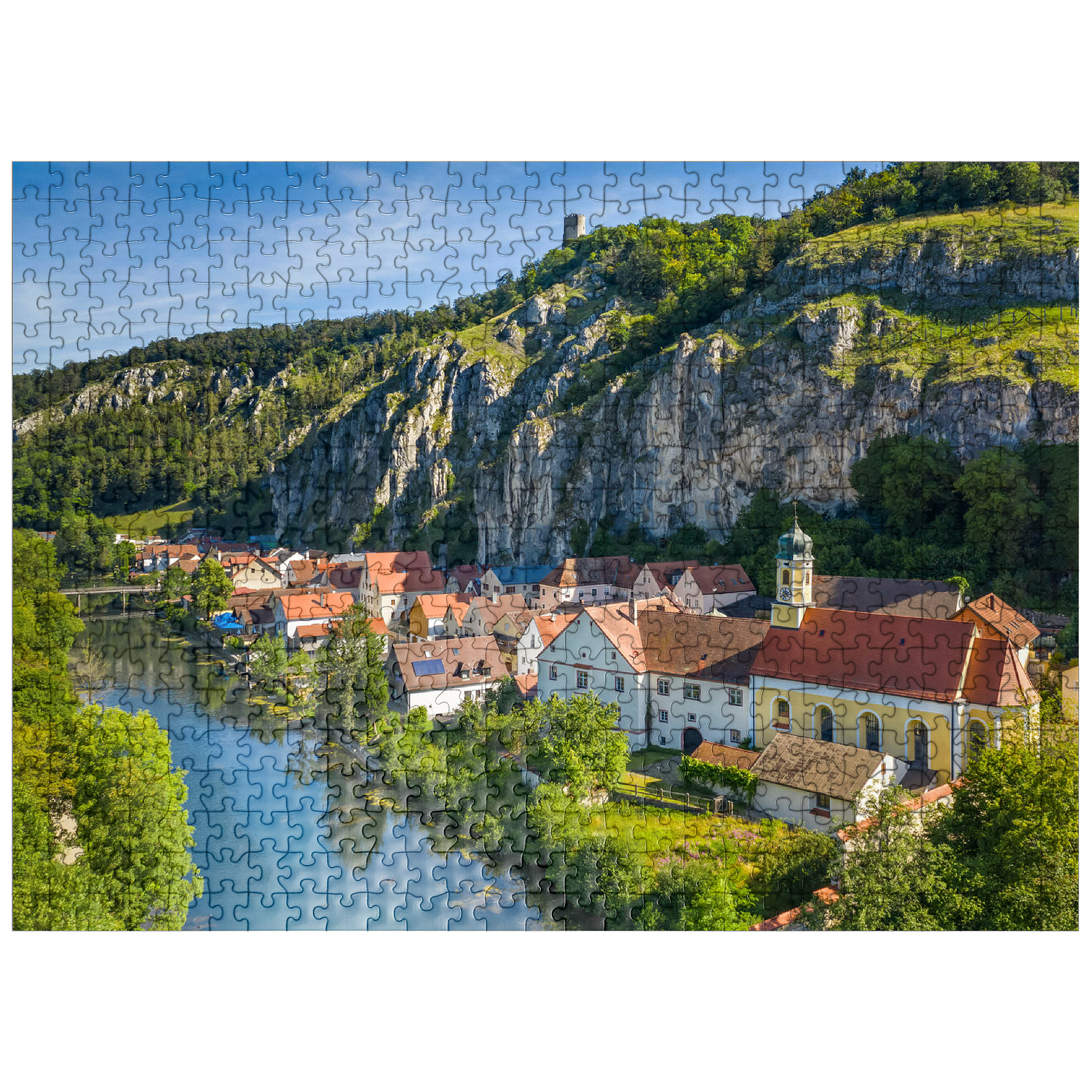 MyPuzzle - Place Essing With The Castle Randeck At The River Altmühl ...