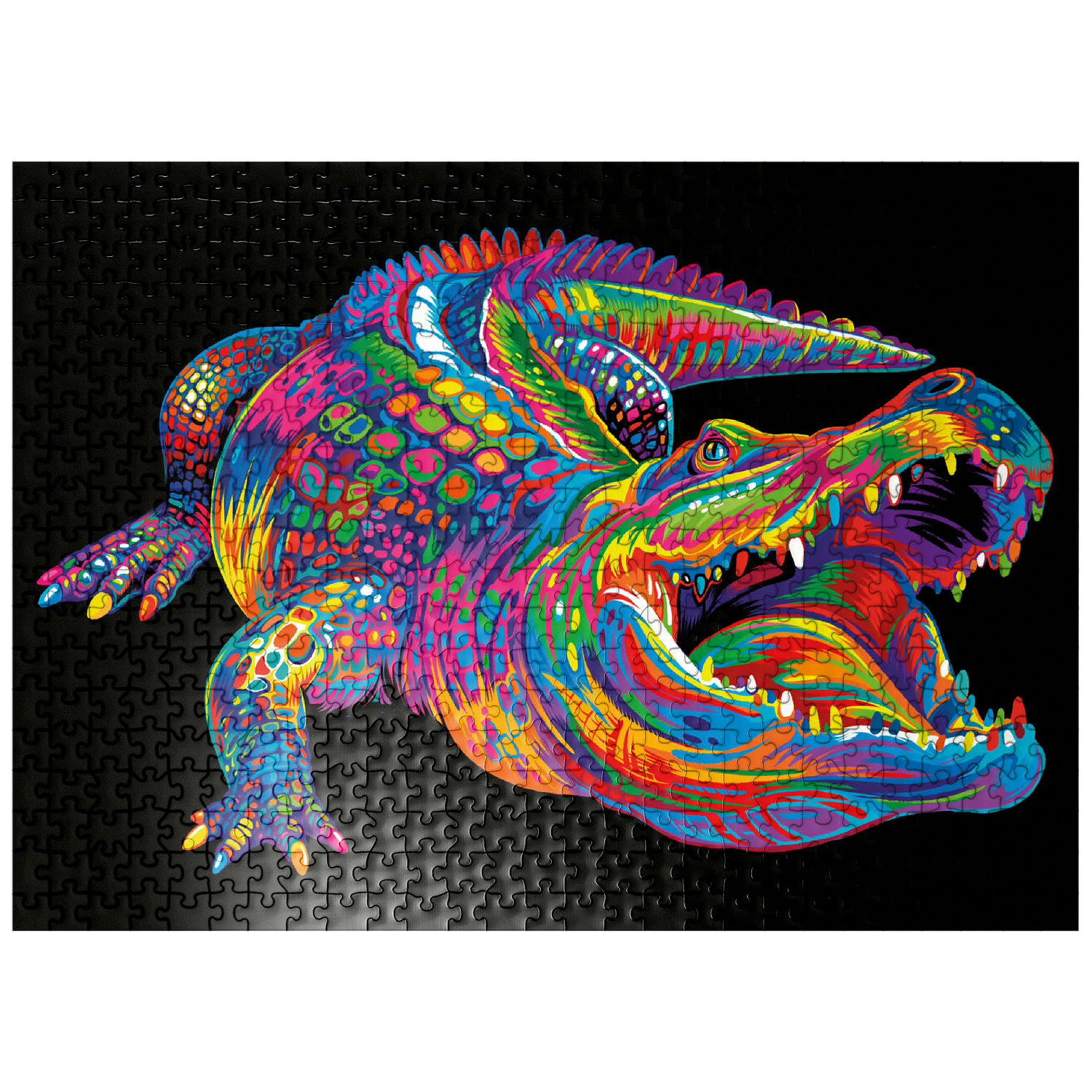 MyPuzzle - Pop Colors Alligator - Premium 500 Piece Jigsaw Puzzle for ...