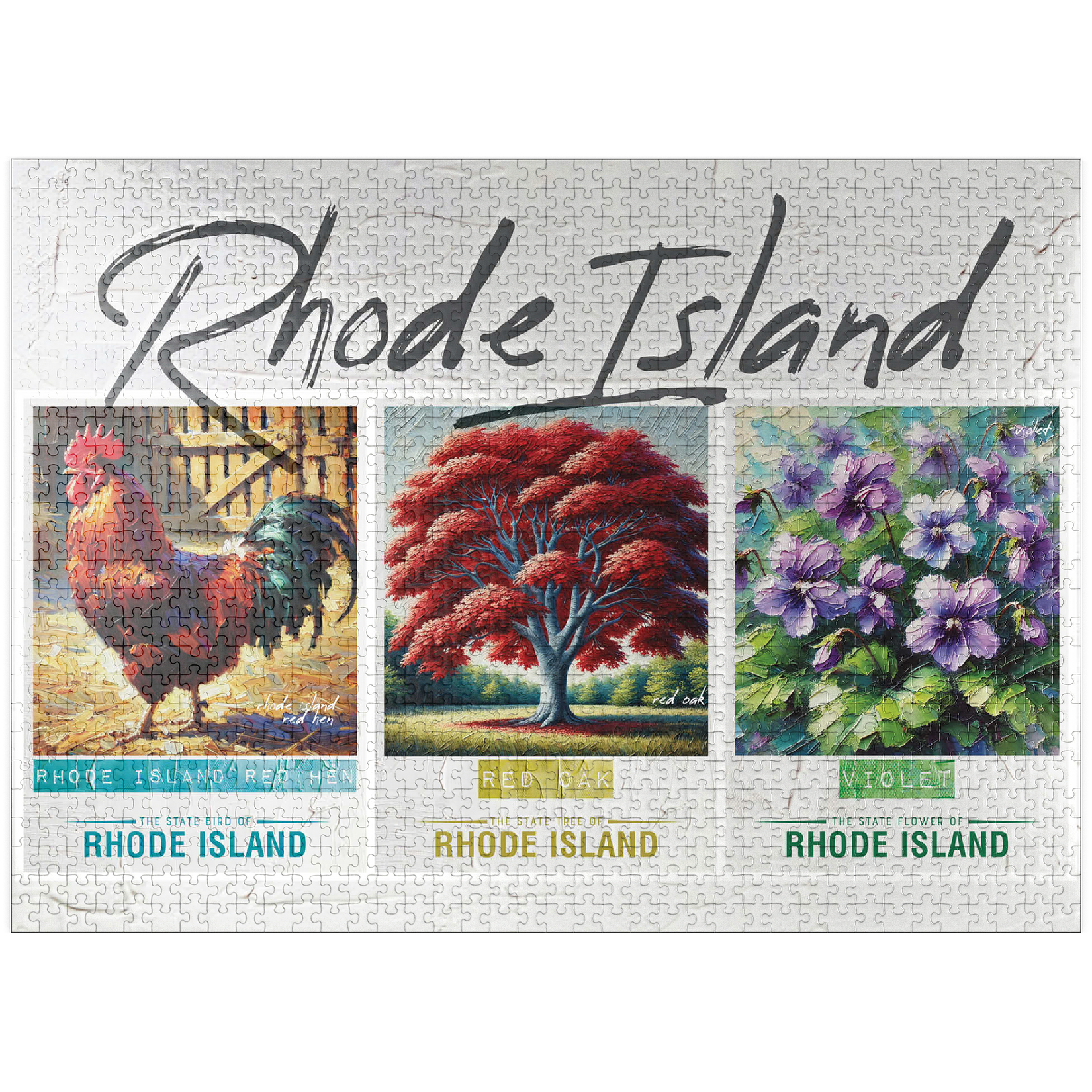MyPuzzle - Rhode Island: Bird, Tree, Flower- State Symbols Collage ...
