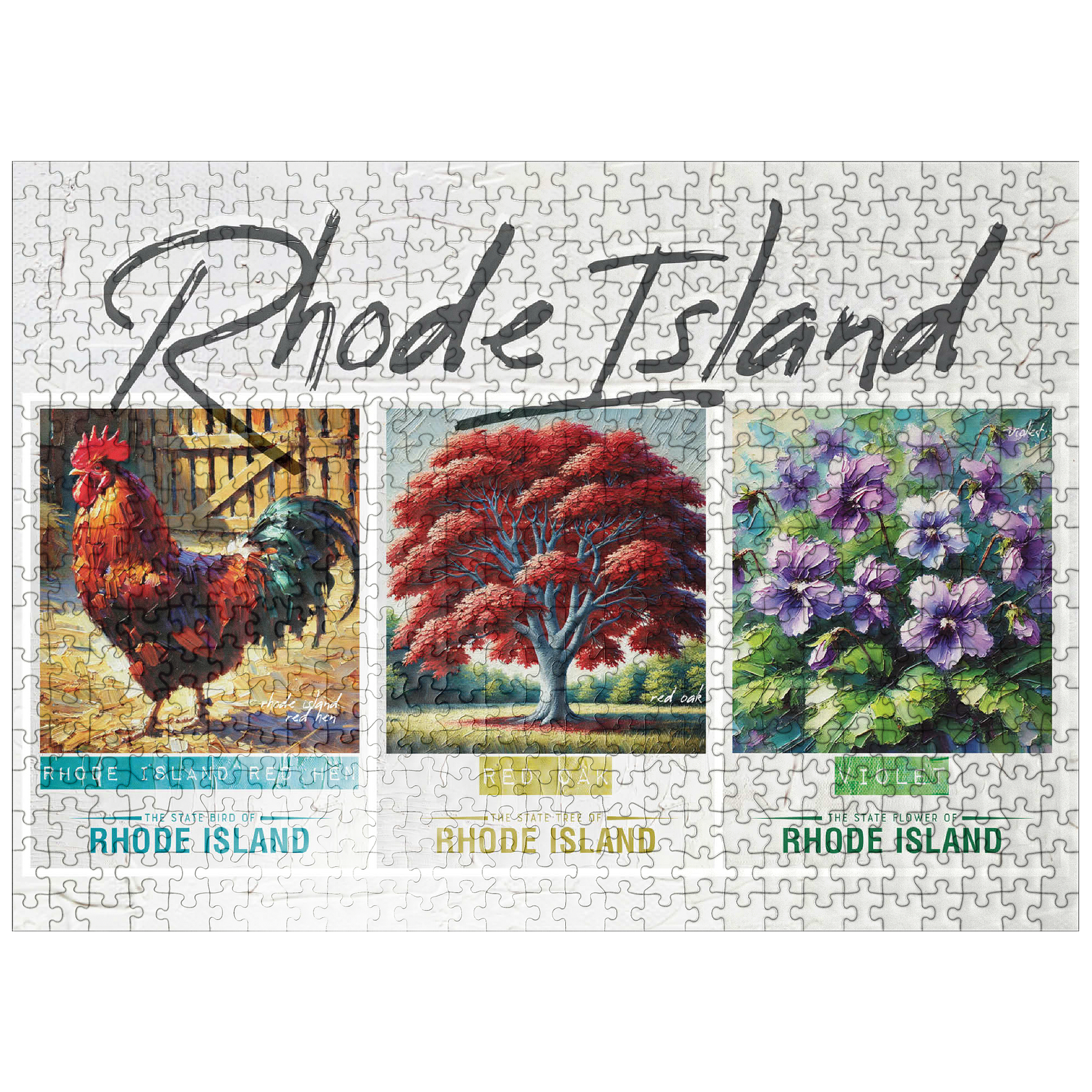 MyPuzzle - Rhode Island: Bird, Tree, Flower- State Symbols Collage ...