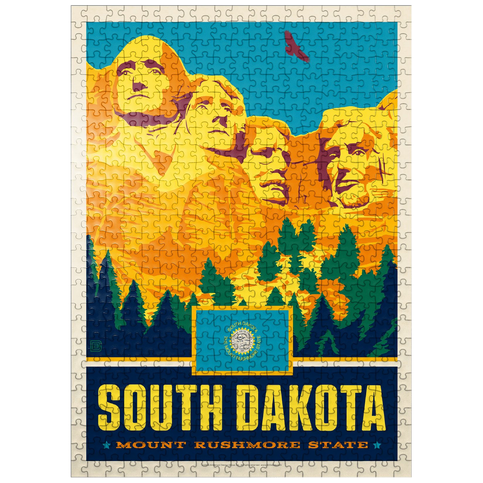 MyPuzzle - South Dakota: Mount Rushmore State - Premium 500 Piece ...