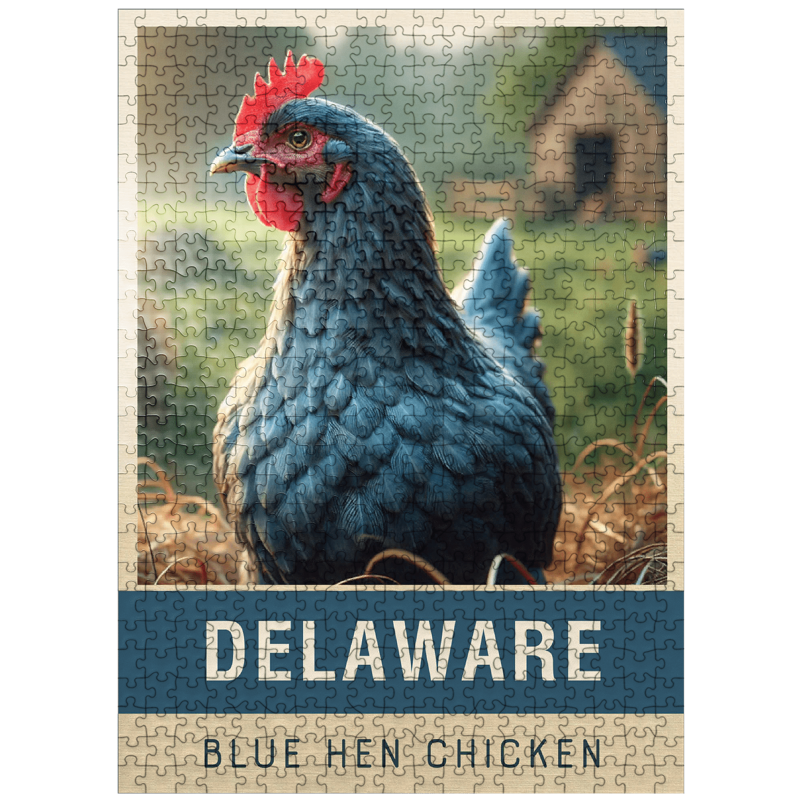 MyPuzzle - State Birds Series: Delaware, Blue Hen Chicken - Premium 500 ...