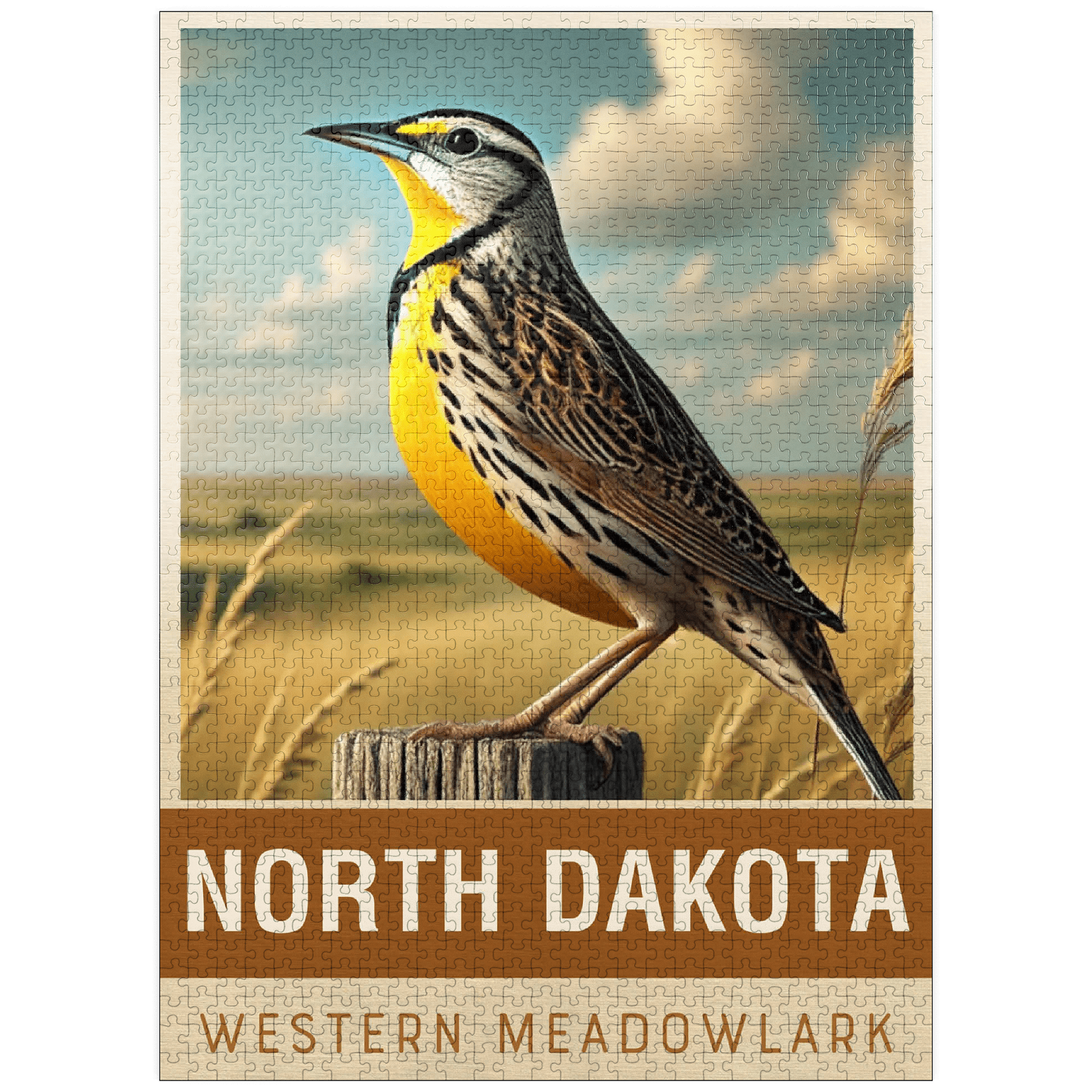MyPuzzle - State Birds Series: North Dakota, Western Meadowlark ...