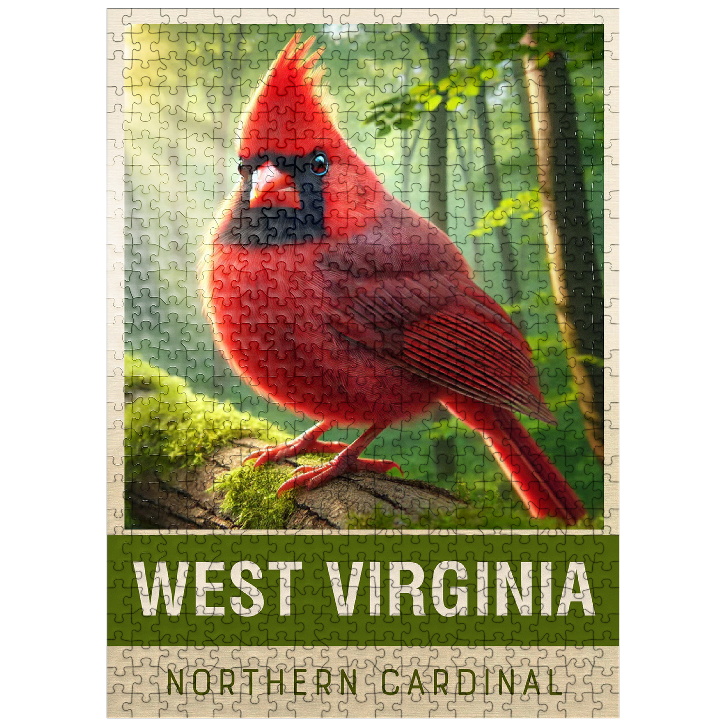 MyPuzzle - State Birds Series: West Virginia, Northern Cardinal ...