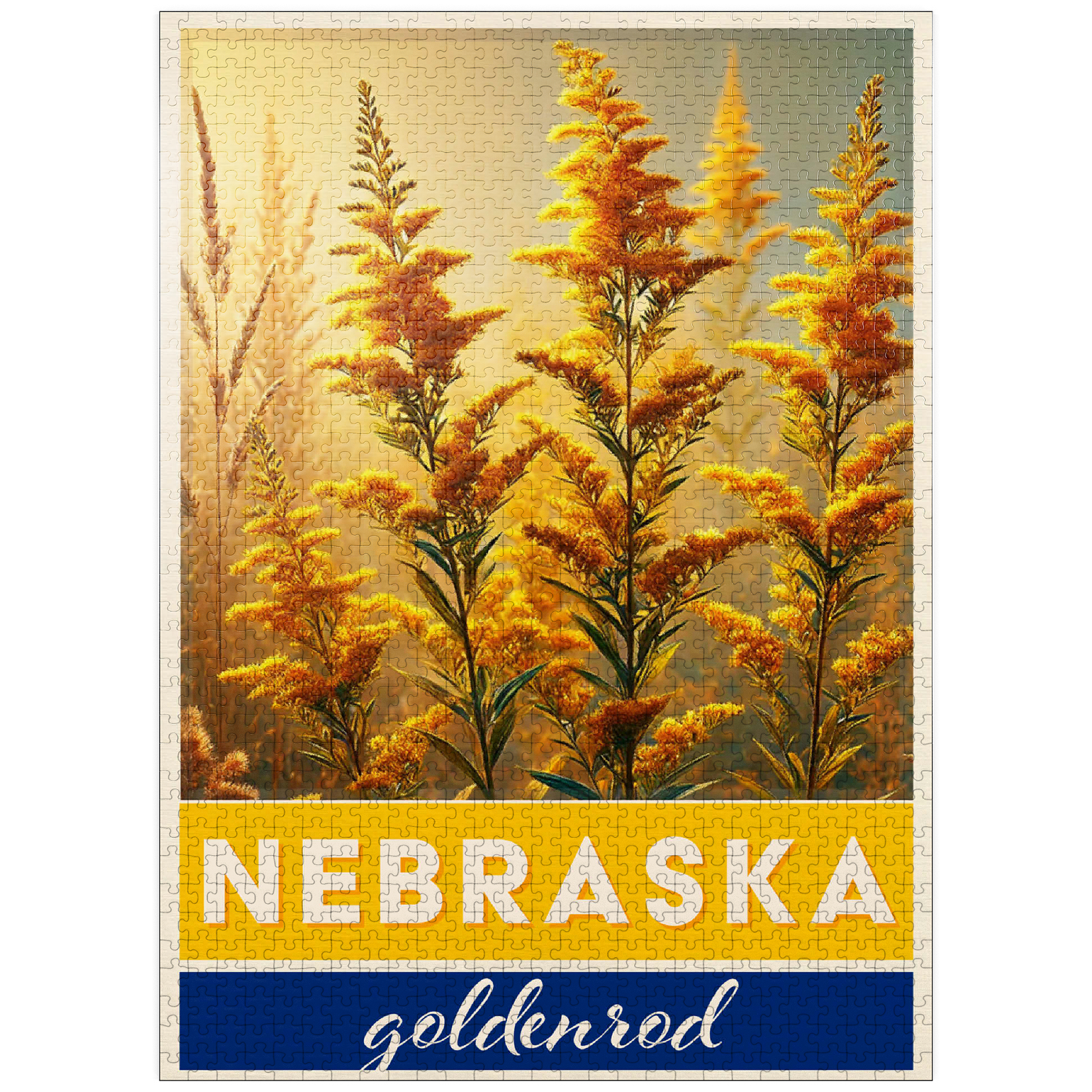 MyPuzzle - State Flowers Series: Nebraska, Goldenrod - Premium 1000 ...