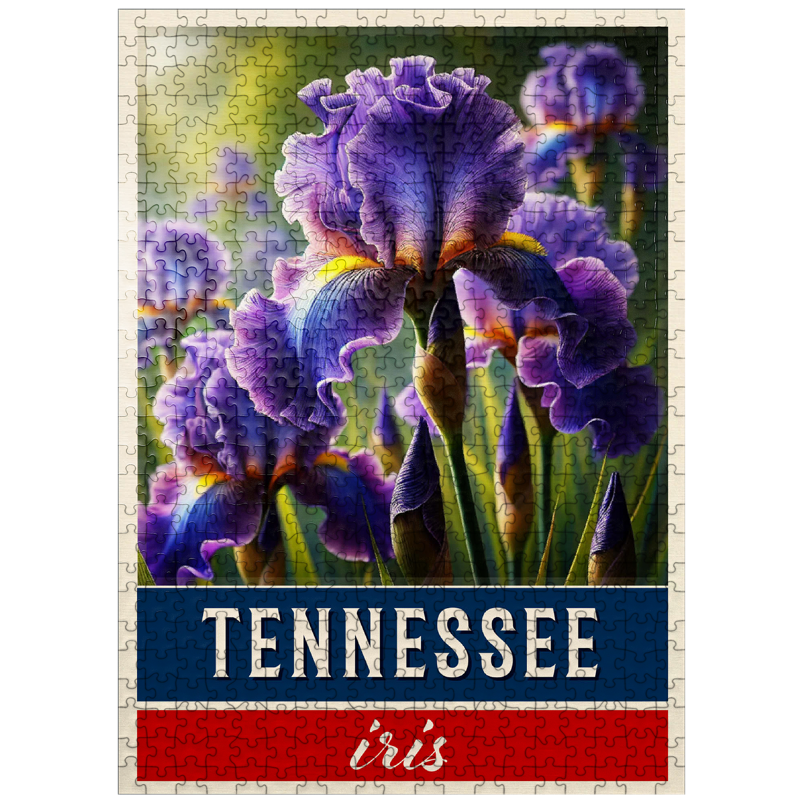 MyPuzzle - State Flowers Series: Tennessee, Iris - Premium 500 Piece ...