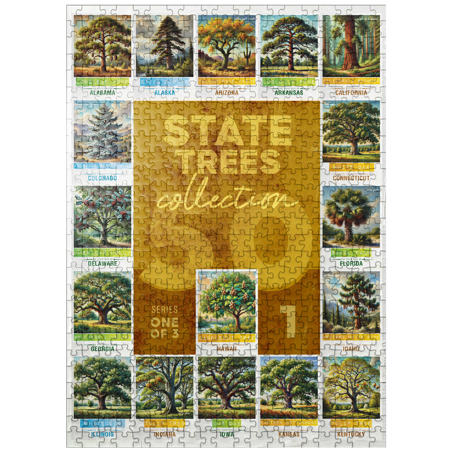 MyPuzzle - State Trees Series: 50 State Trees Collage, Part 1 Of 3 ...