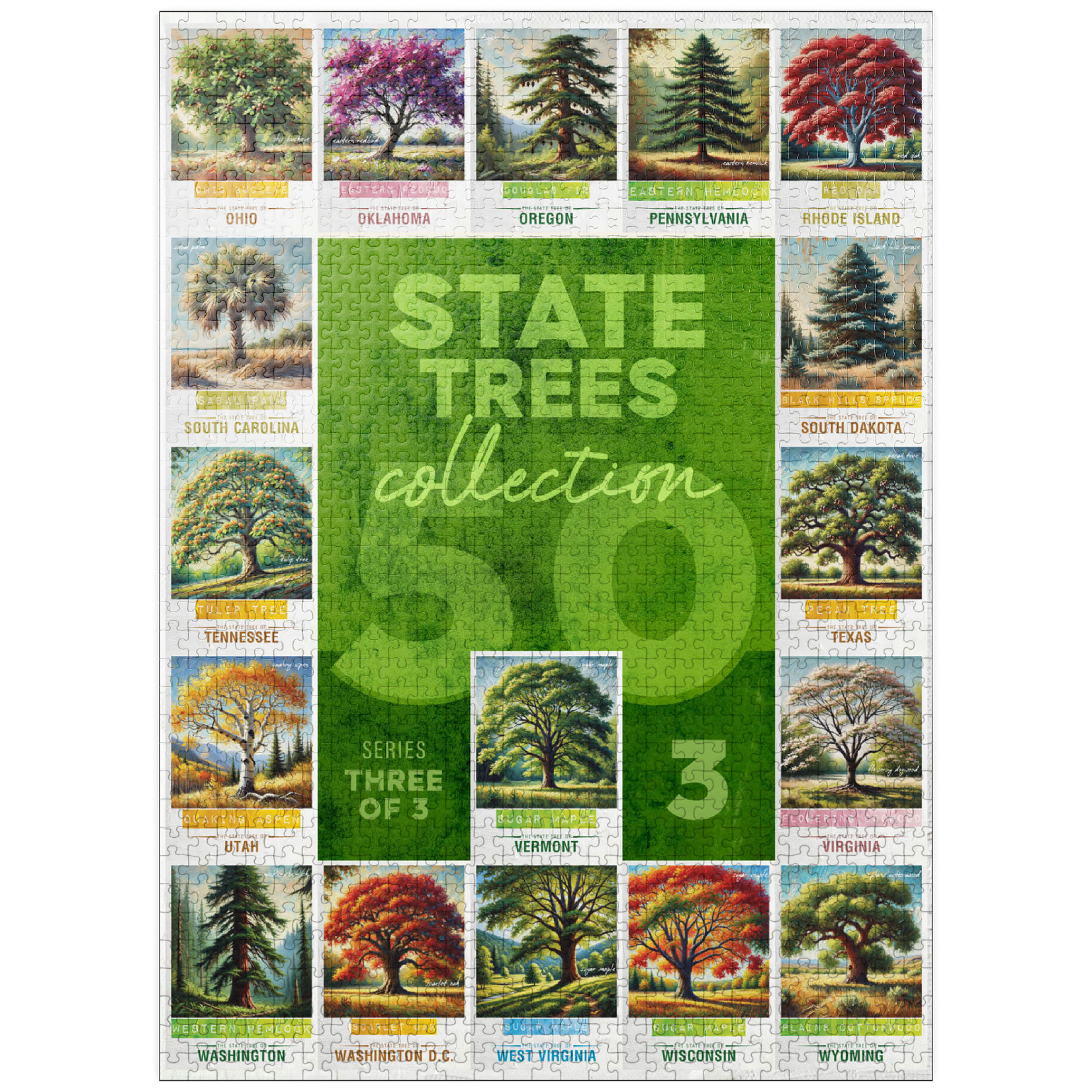 MyPuzzle - State Trees Series: 50 State Trees Collage, Part 3 Of 3 ...