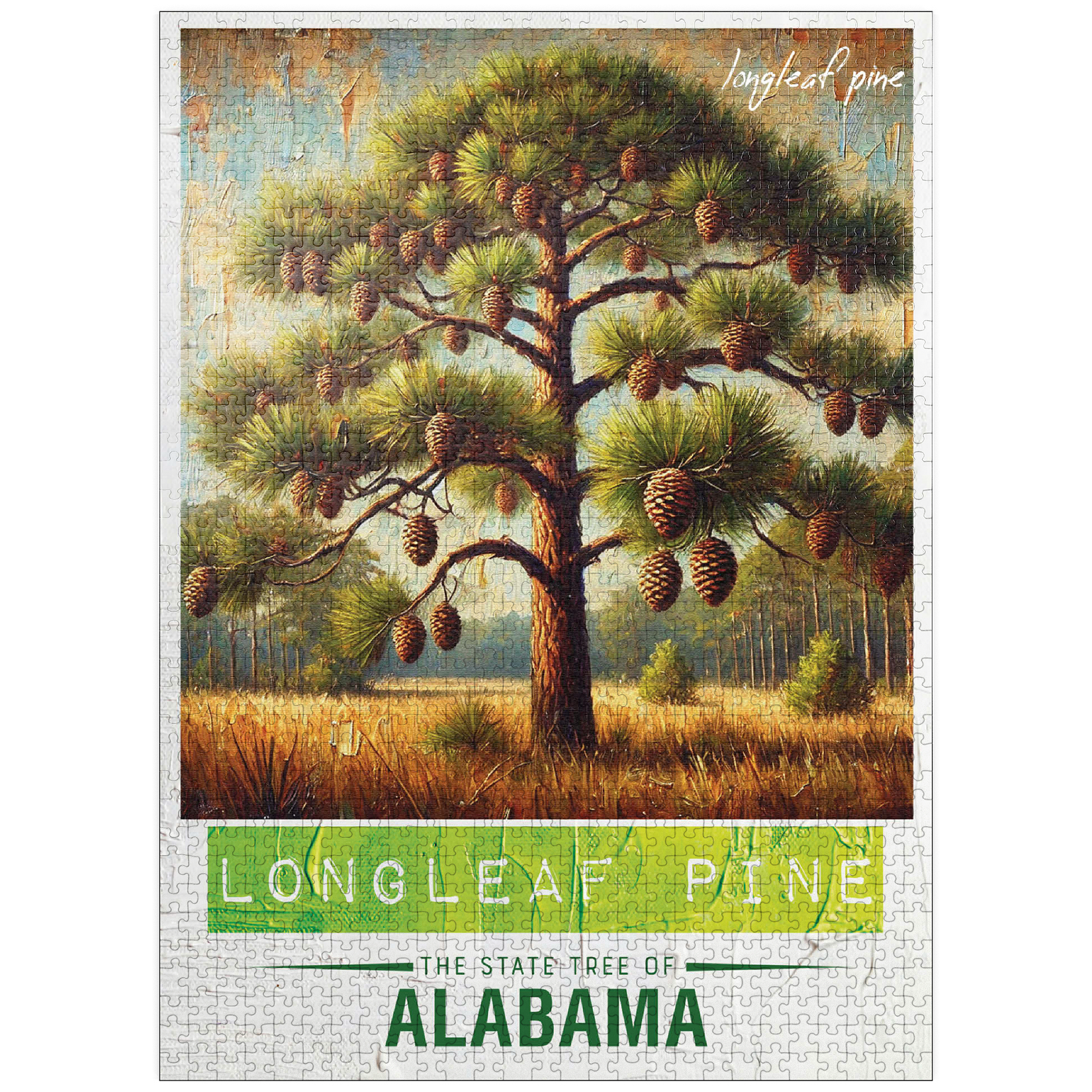MyPuzzle - State Trees Series: Alabama, Longleaf Pine - Premium 1000 ...