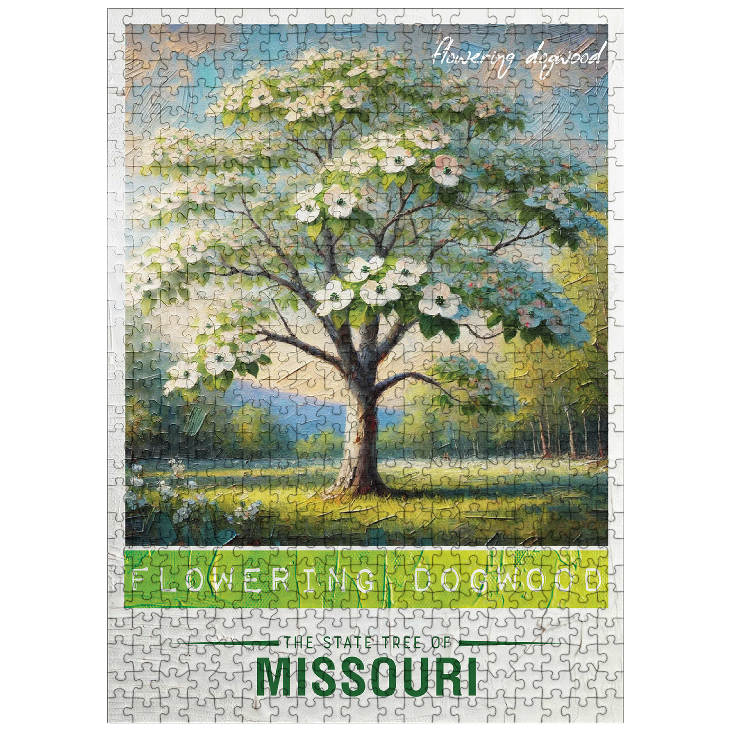 MyPuzzle - State Trees Series: Missouri, Flowering Dogwood - Premium ...