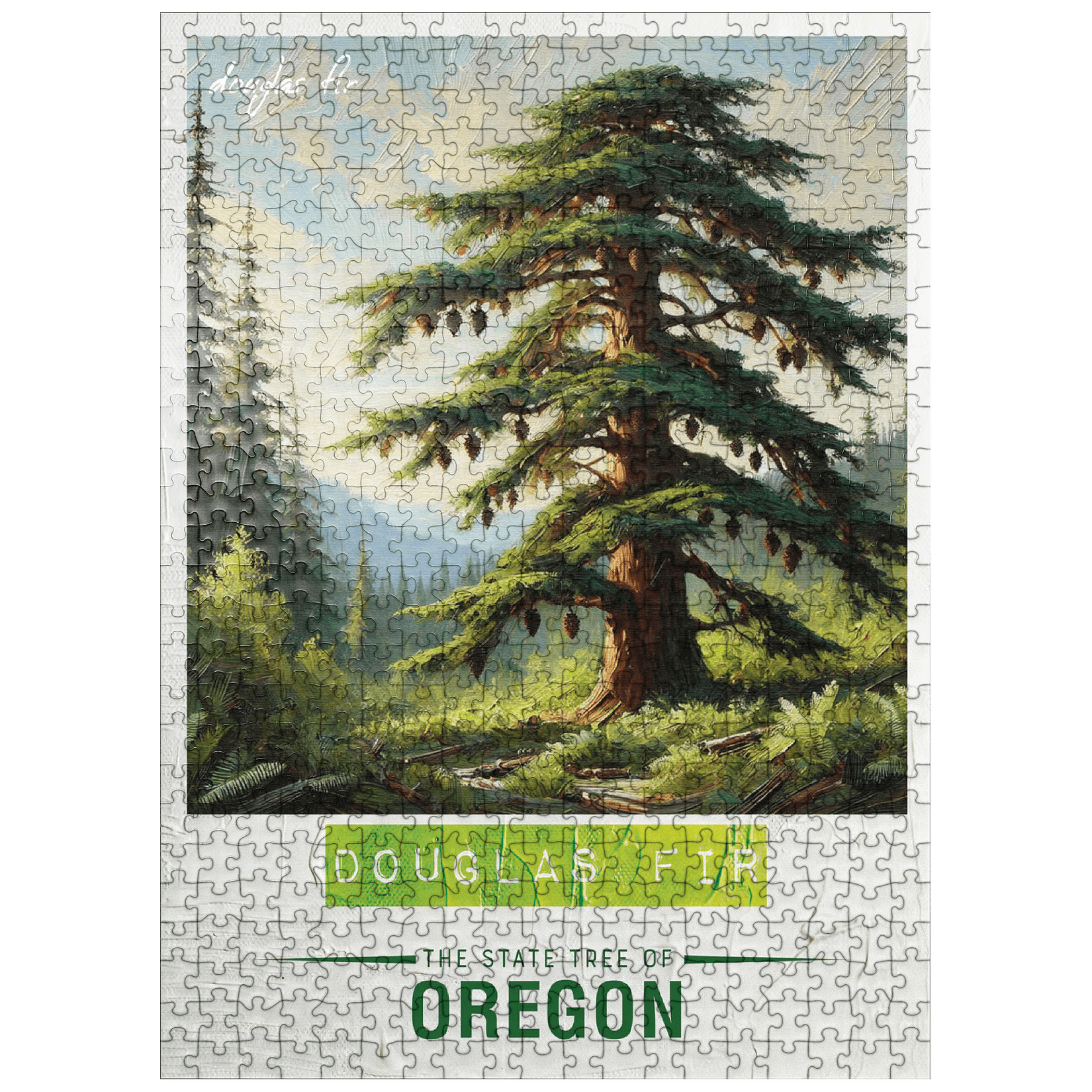 MyPuzzle - State Trees Series: Oregon, Douglas Fir - Premium 500 Piece ...