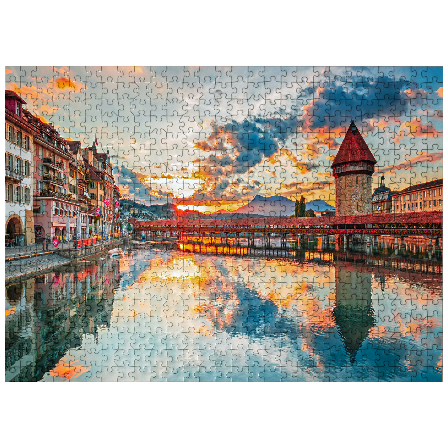 MyPuzzle - Sunset In The Historical City Center Of Lucerne With The ...