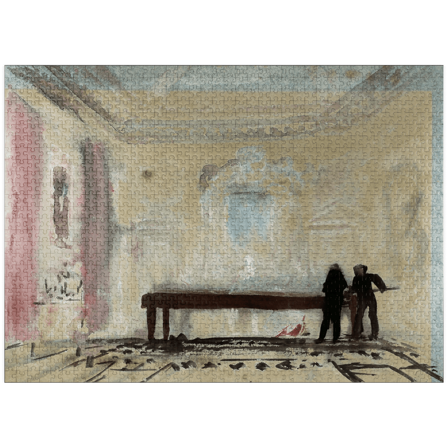 MyPuzzle - The Billiard Players - Premium 1000 Piece Jigsaw Puzzle for ...