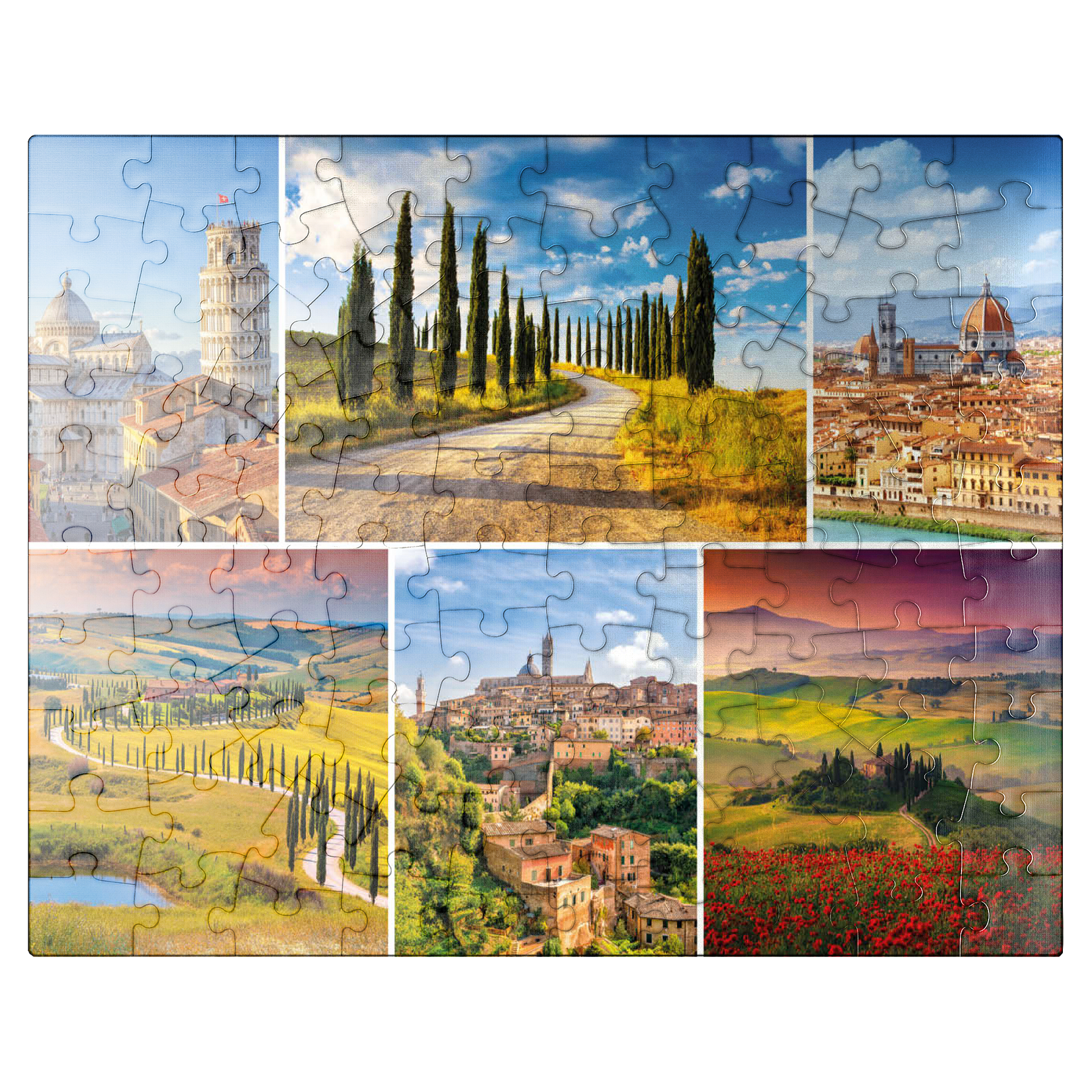 MyPuzzle - Tuscany - Florence, Siena And Pisa - Premium 100 Piece ...