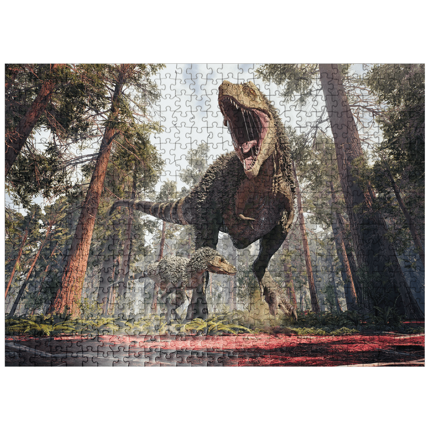 MyPuzzle - Tyrannosaurus Rex And His Cub - Premium 500 Piece Jigsaw ...