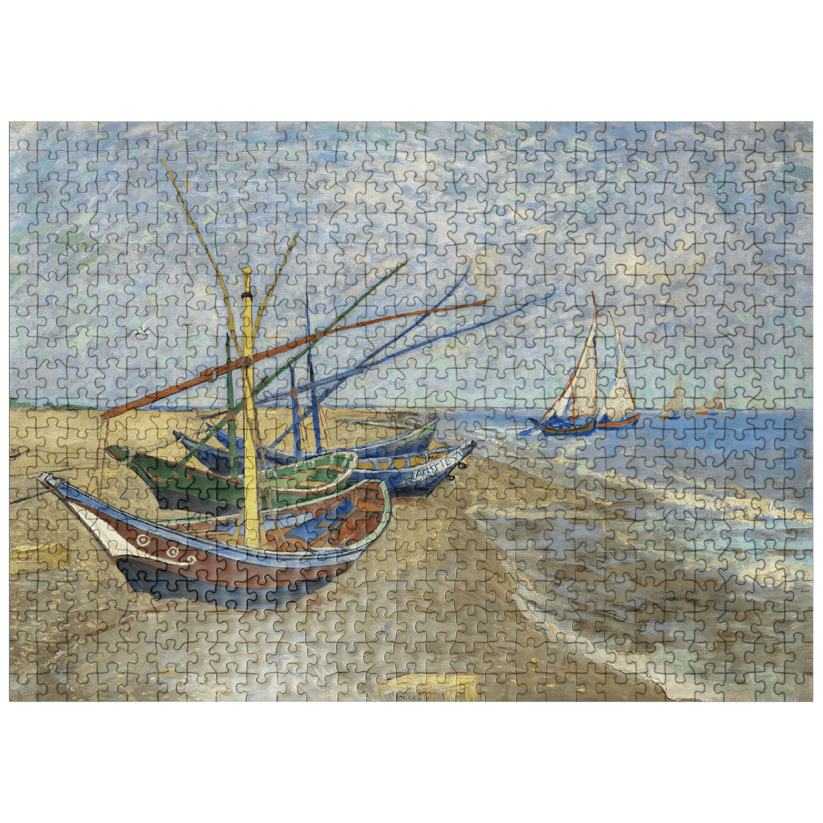 MyPuzzle - Vincent Van Goghs Fishing Boats On The Beach At Saintes ...