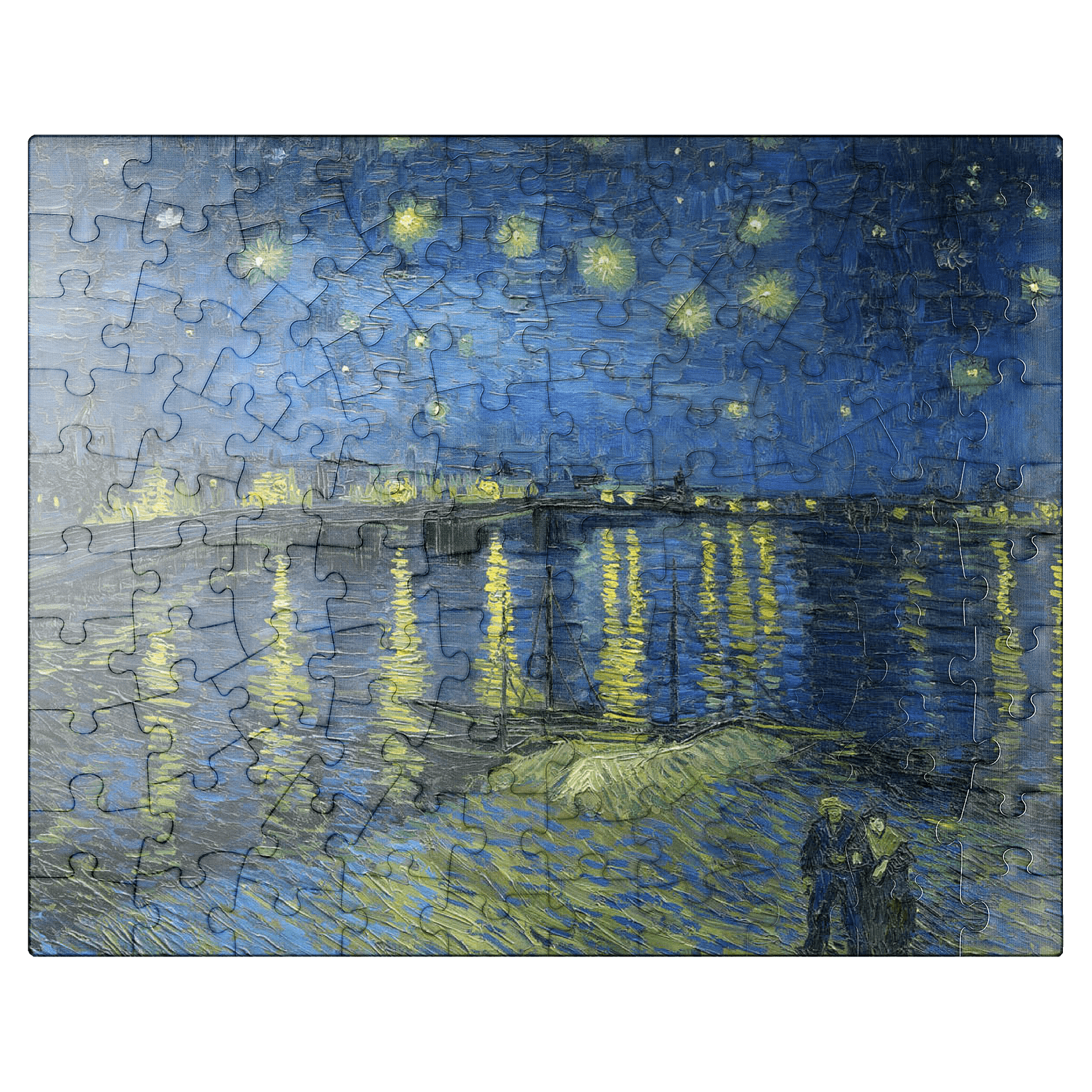 MyPuzzle - Vincent Van Goghs Starry Night Over The Rhone 1888 - Premium 100 Piece Jigsaw Puzzle ...