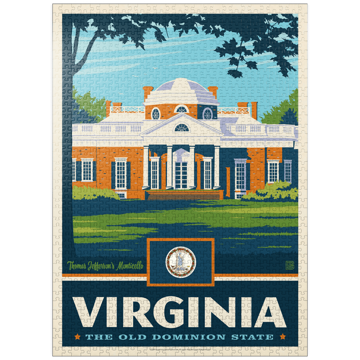 MyPuzzle - Virginia: The Old Dominion State - Premium 1000 Piece Jigsaw ...