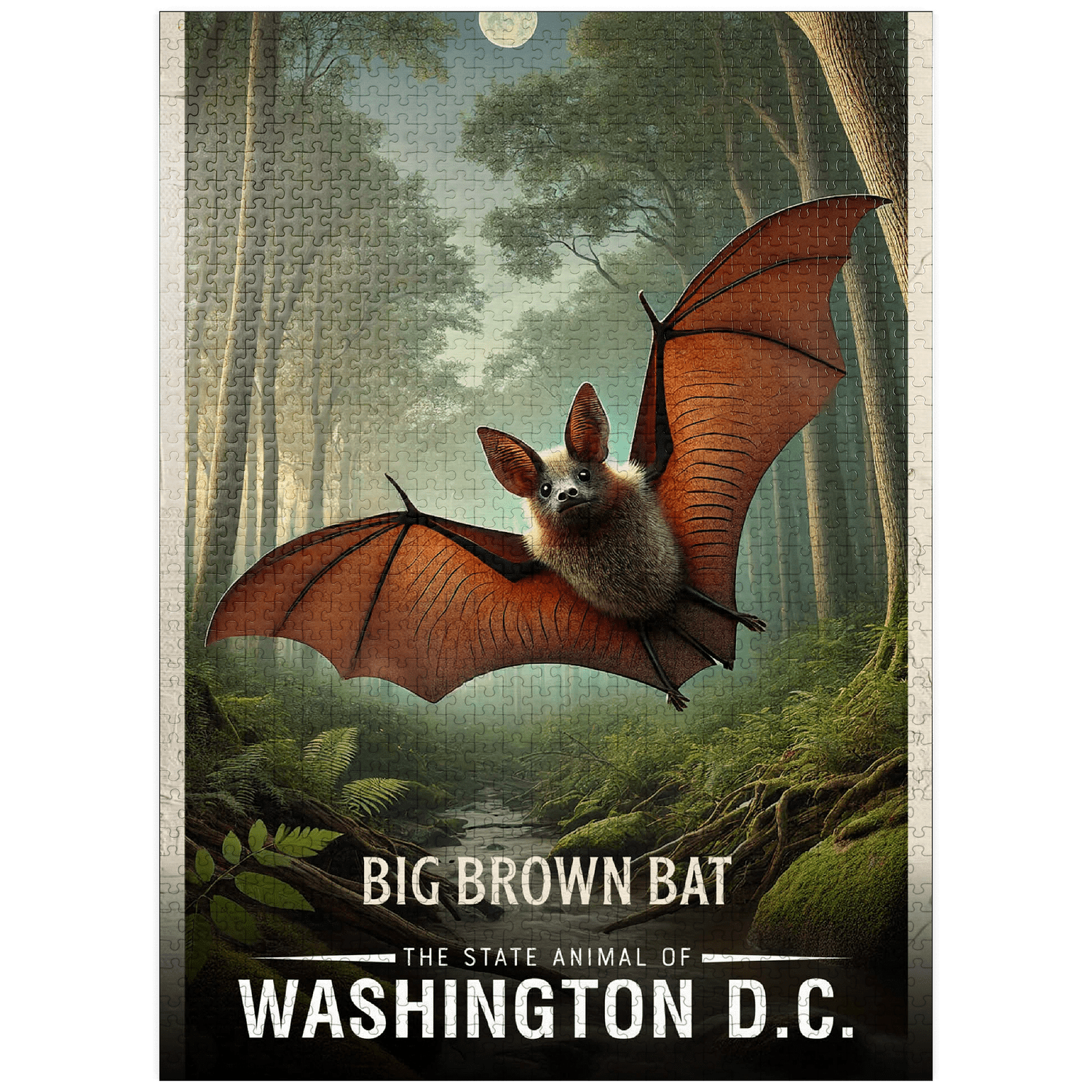 MyPuzzle - Washington D.C., Big Brown Bat: State Animals Series ...