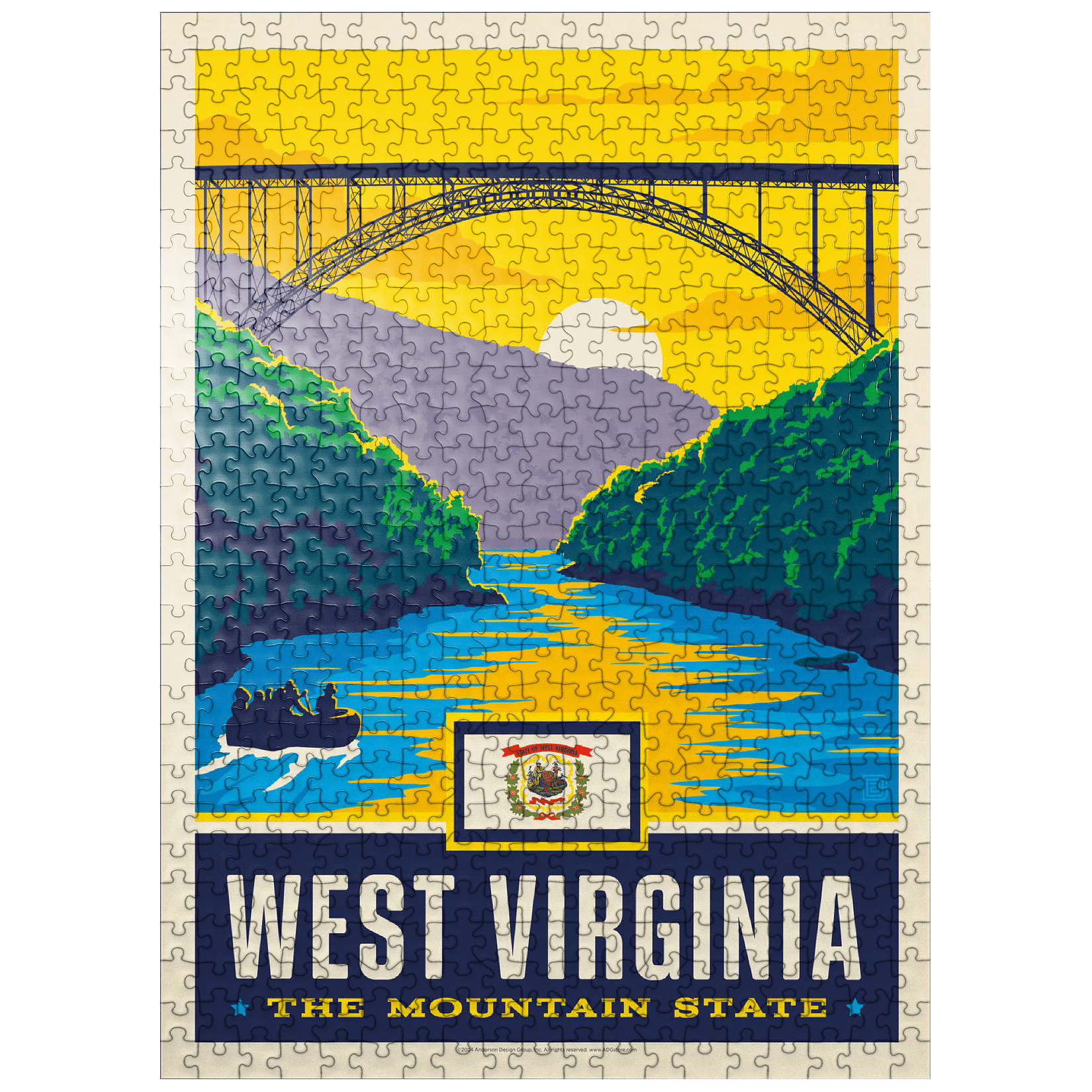 MyPuzzle - West Virginia: The Mountain State - Premium 500 Piece Jigsaw ...