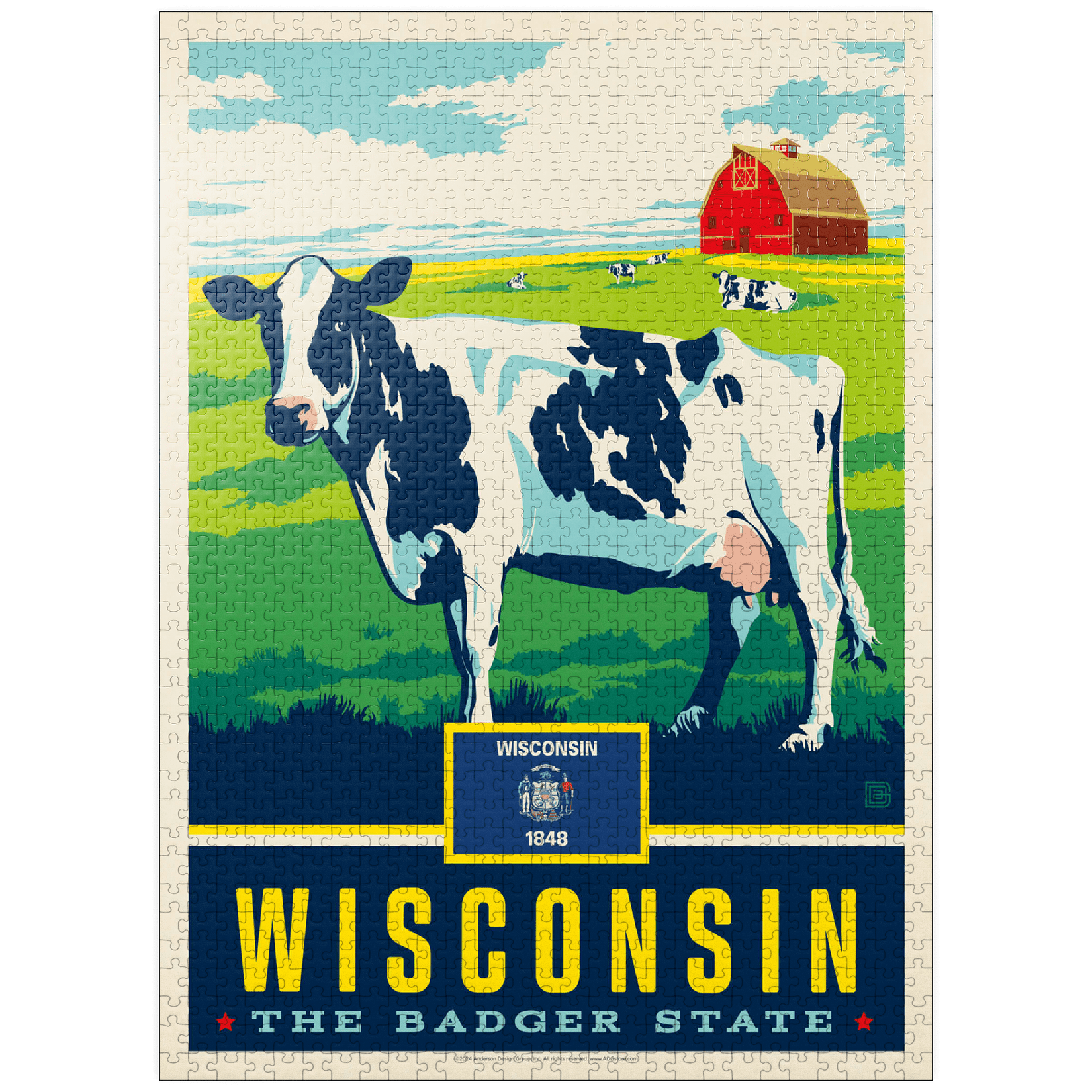 MyPuzzle - Wisconsin: The Badger State - Premium 1000 Piece Jigsaw ...