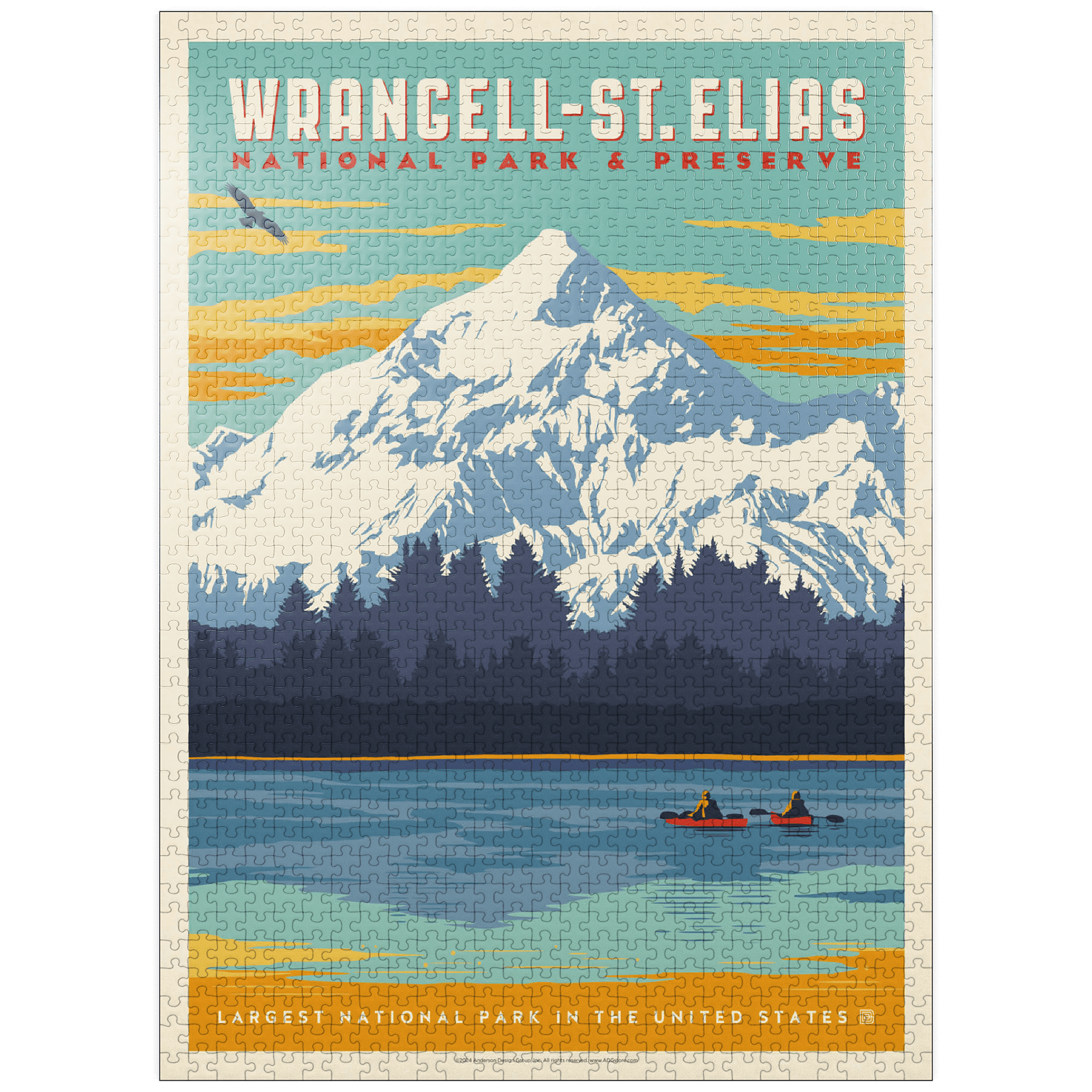 MyPuzzle - Wrangell-St. Elias National Park, Vintage Poster - Premium ...