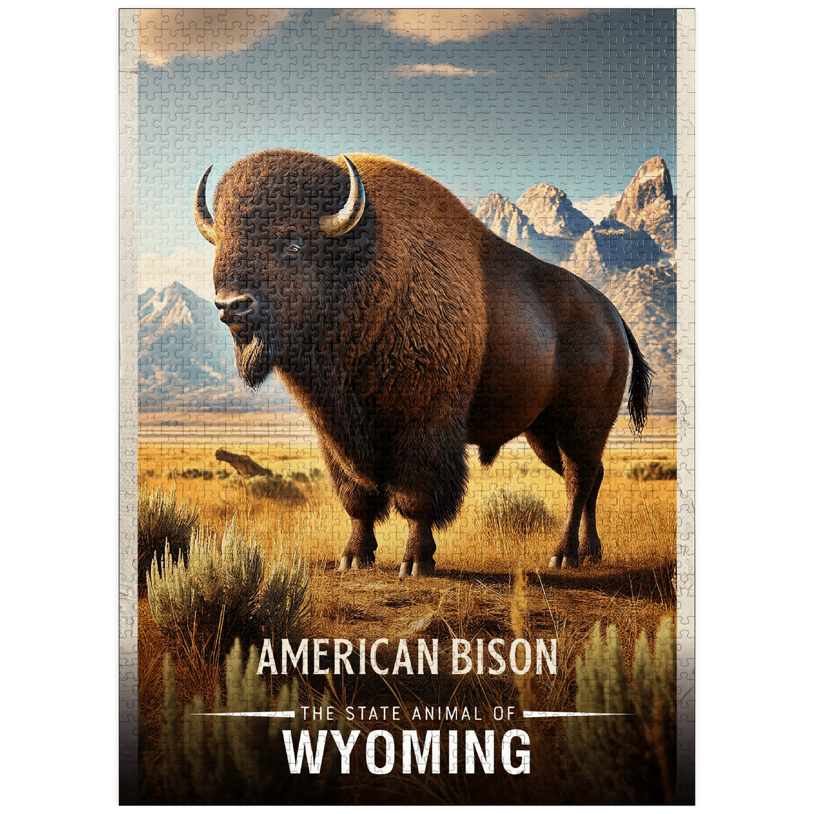 MyPuzzle - Wyoming, American Bison: State Animals Series - Premium 1000 ...