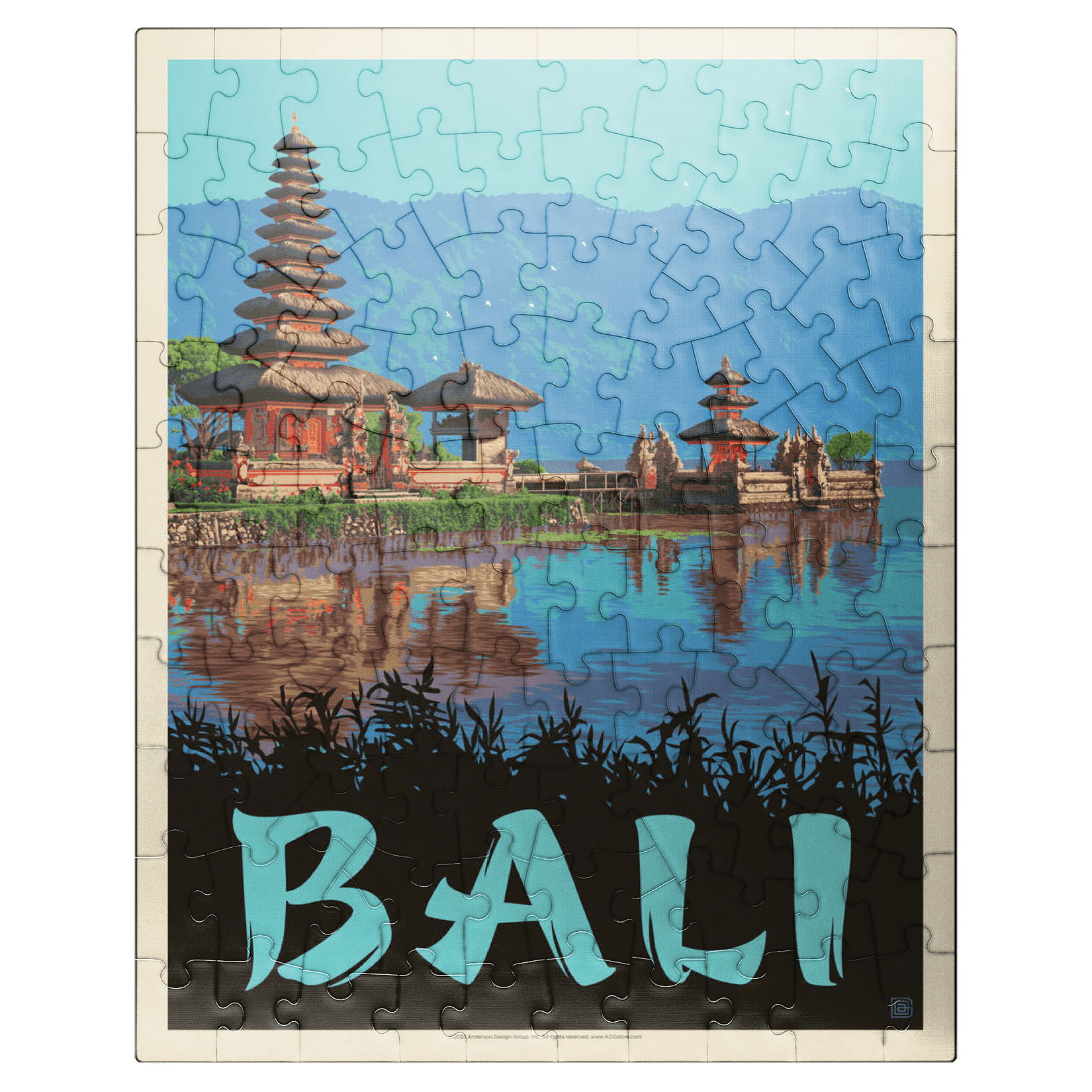 MyPuzzle - Bali: A Atunning Tropical Paradise, Vintage Poster - Premium ...