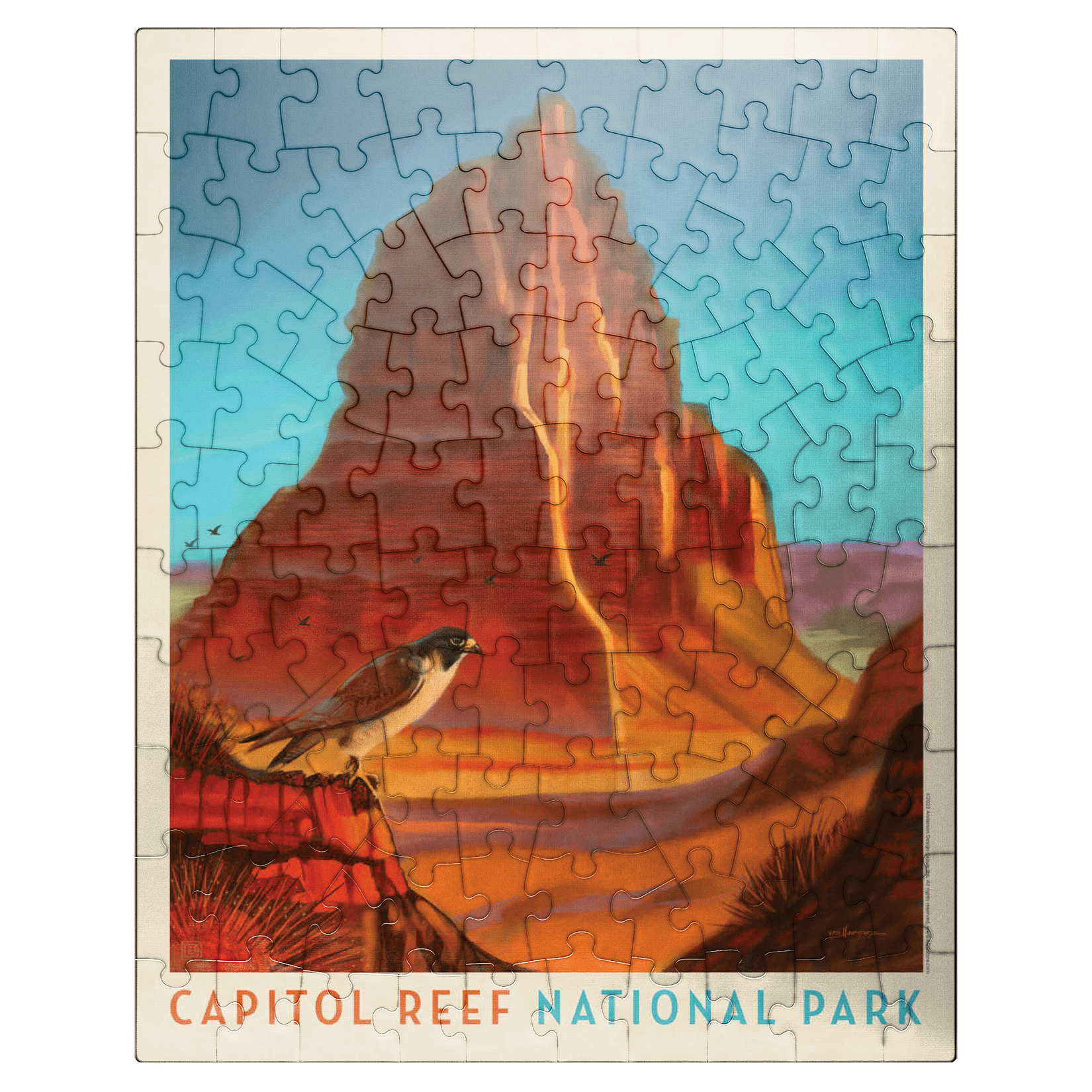 MyPuzzle - Capitol Reef National Park: Falcon Roost, Vintage Poster ...