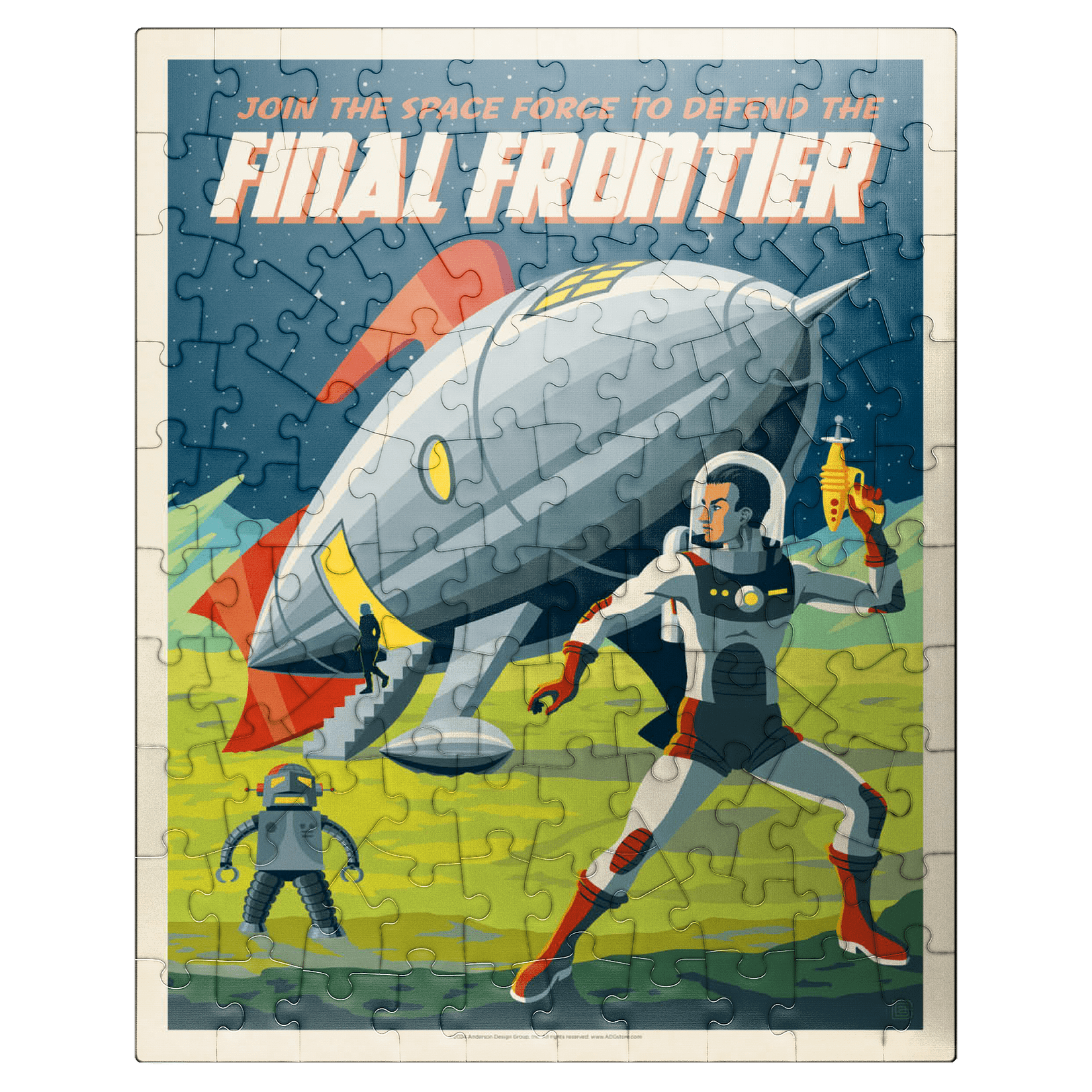 MyPuzzle - Final Frontier (Join The Space Force), Vintage Poster ...