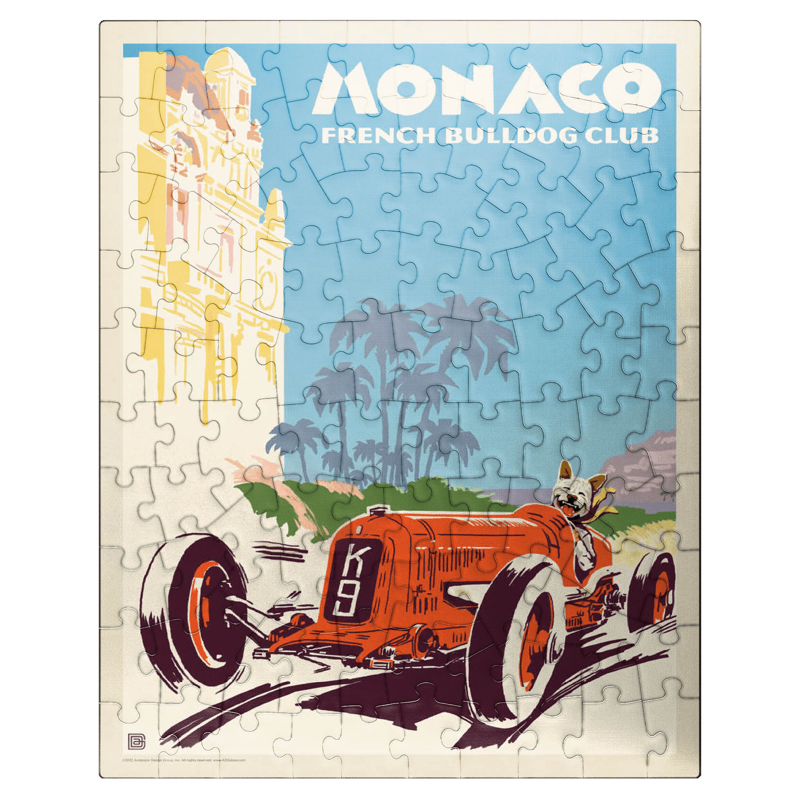 MyPuzzle - Monaco: French Bulldog Club, Vintage Poster - Premium 100 ...