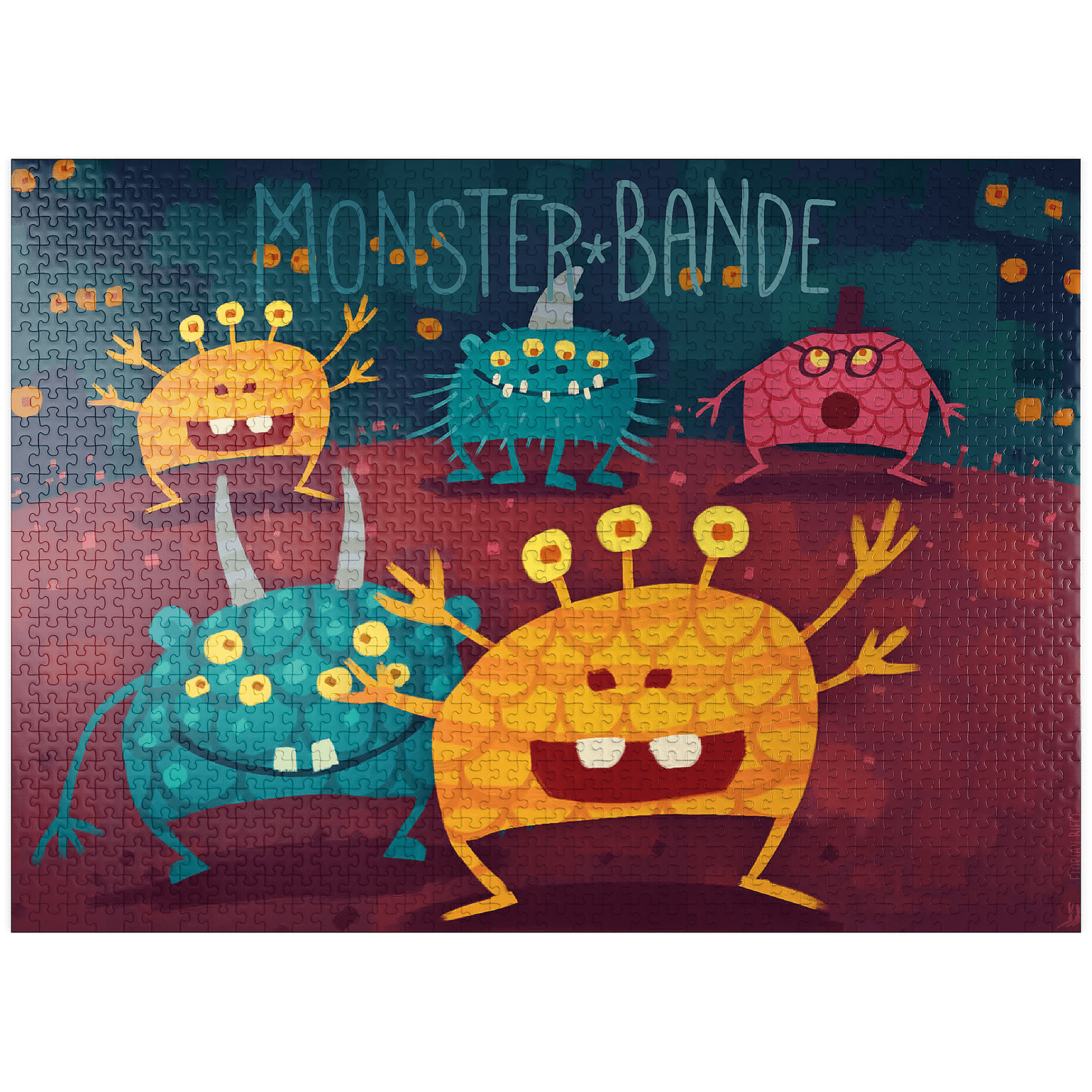 MyPuzzle - Monster Gang - Premium 1000 Piece Jigsaw Puzzle for Adults ...